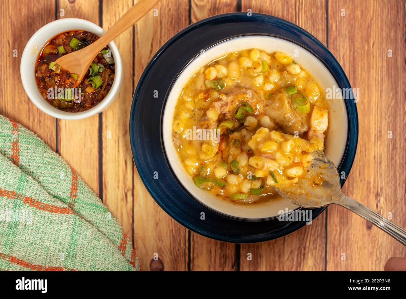 Hearty thick stew popular along the Andes mountain range locro Stock Photo - Alamy