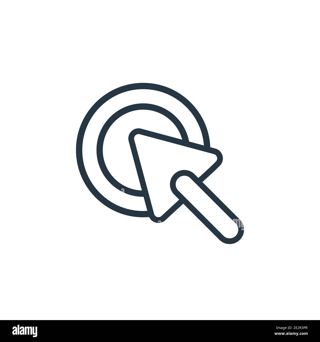 Select outline vector icon. Thin line black select icon, flat vector ...