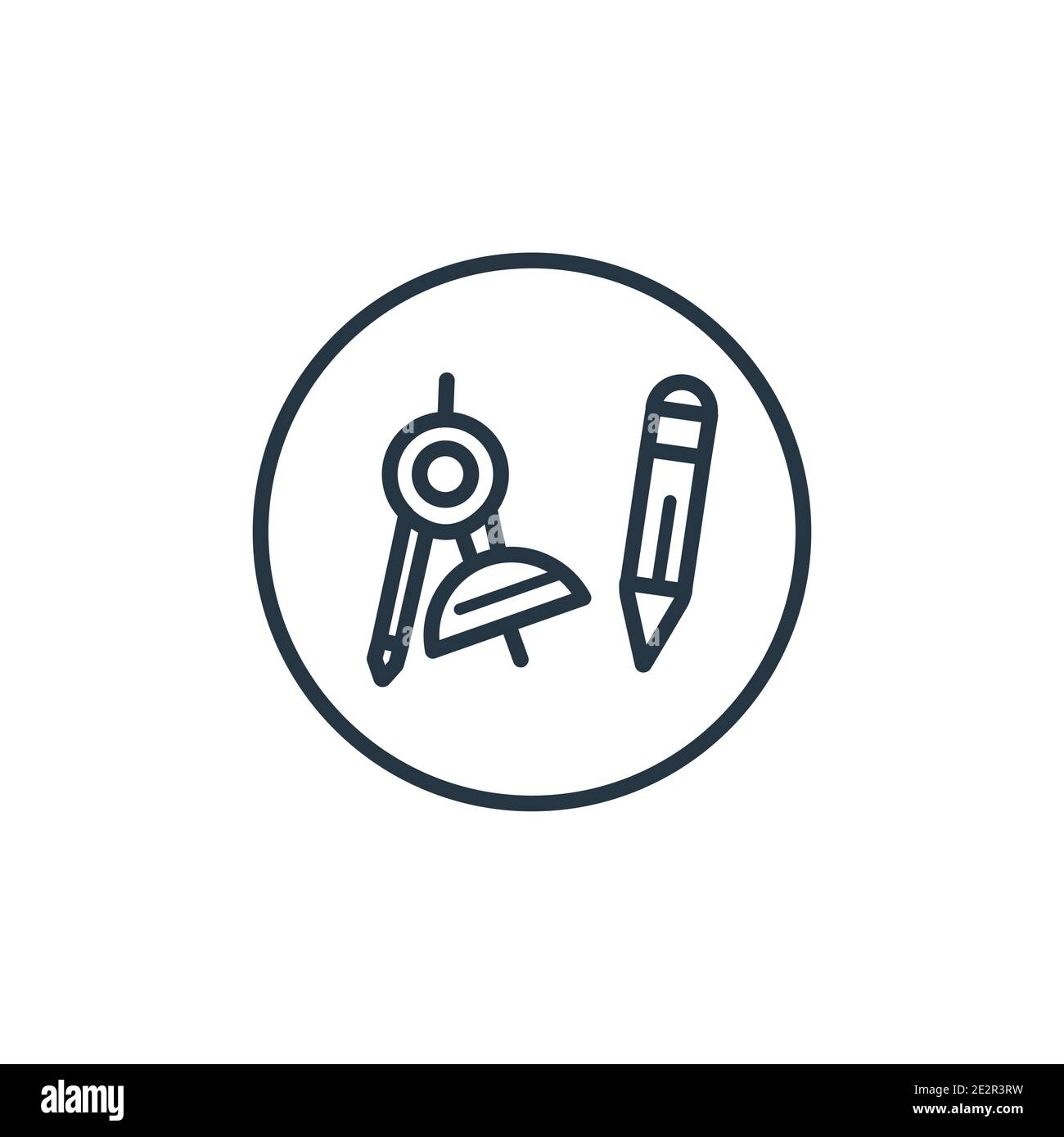 School material outline vector icon. Thin line black school material ...