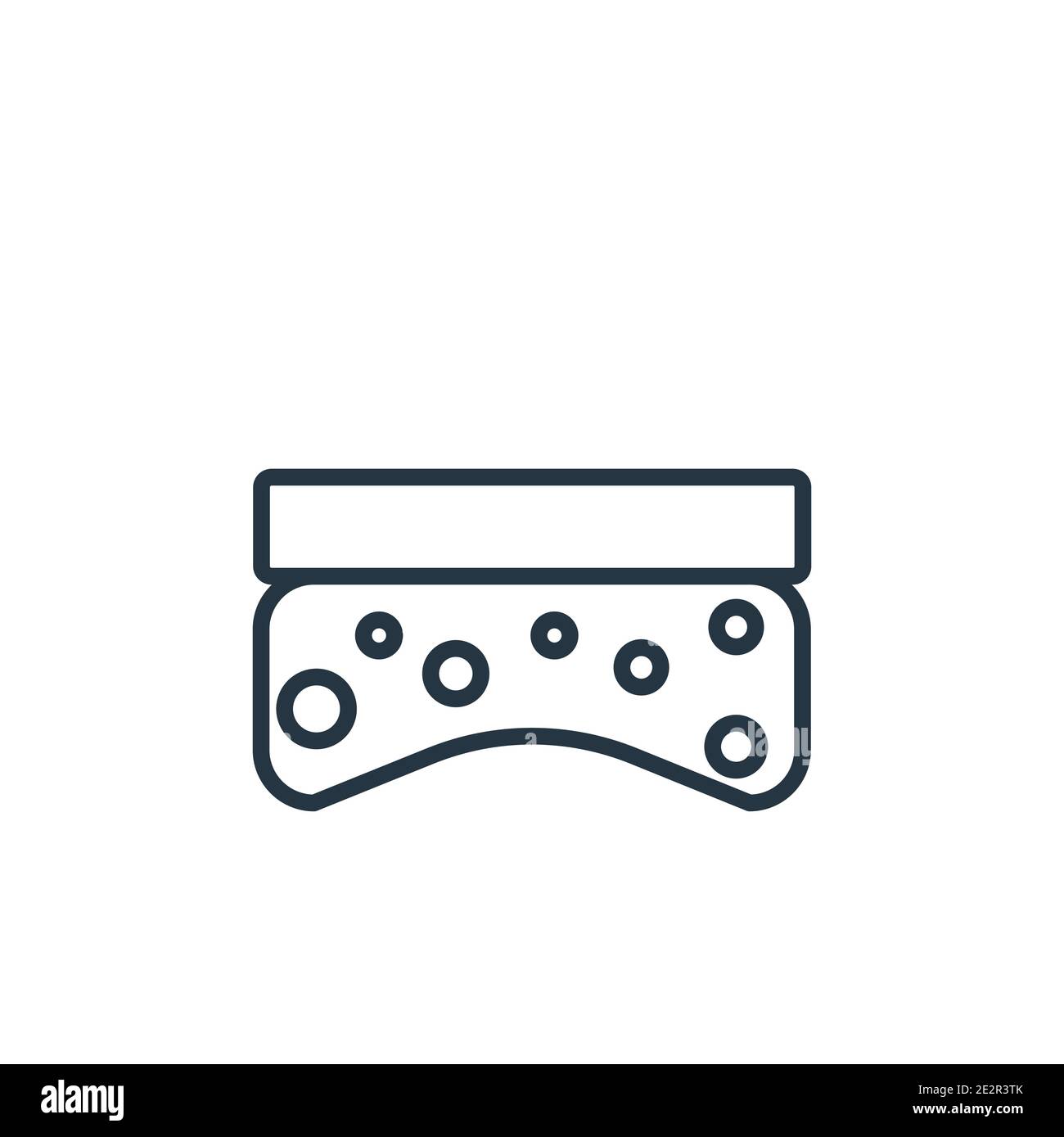 Scouring pads outline vector icon. Thin line black scouring pads icon ...