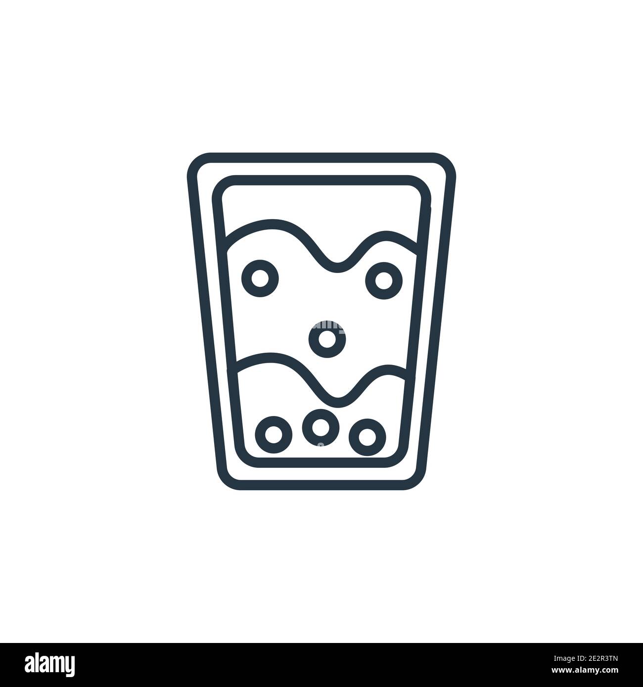 Emulsion outline vector icon. Thin line black emulsion icon, flat ...