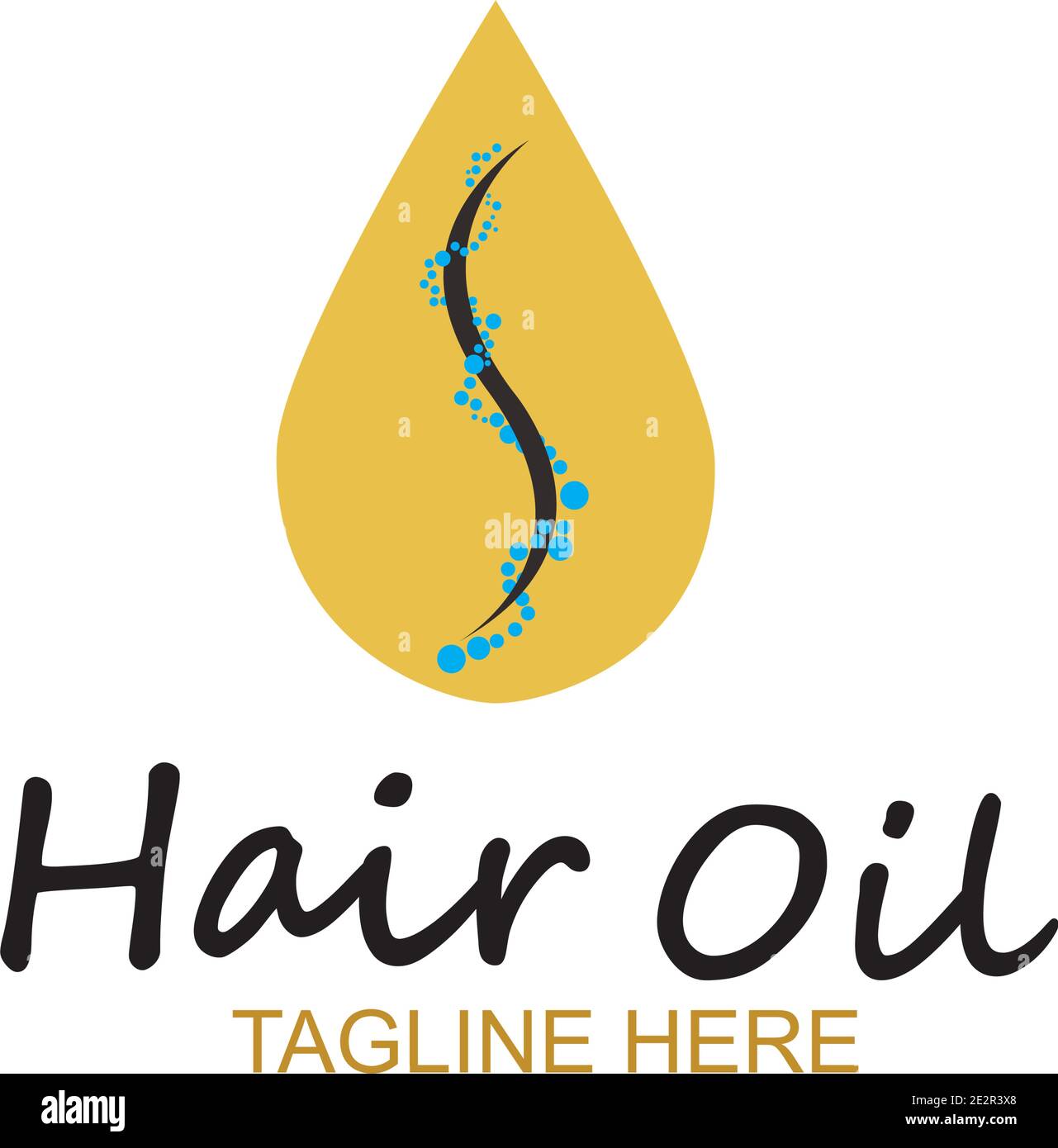 hair oil logo illustration design template Stock Vector Image & Art - Alamy