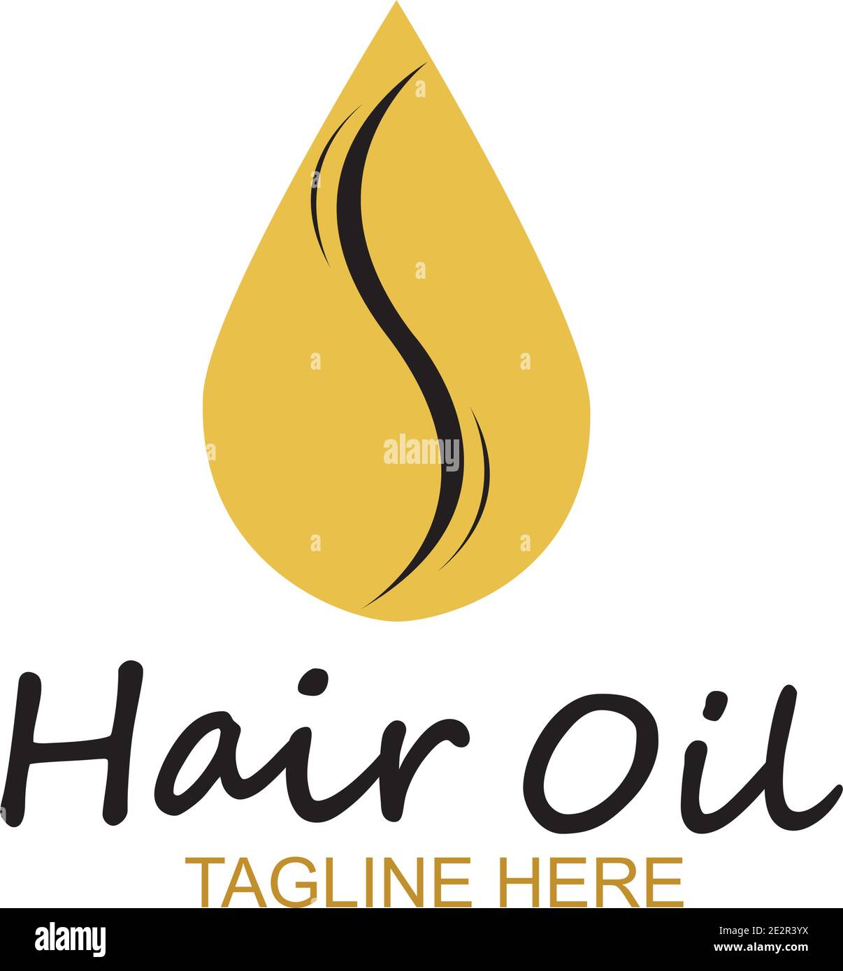 hair oil logo illustration design template Stock Vector Image & Art - Alamy