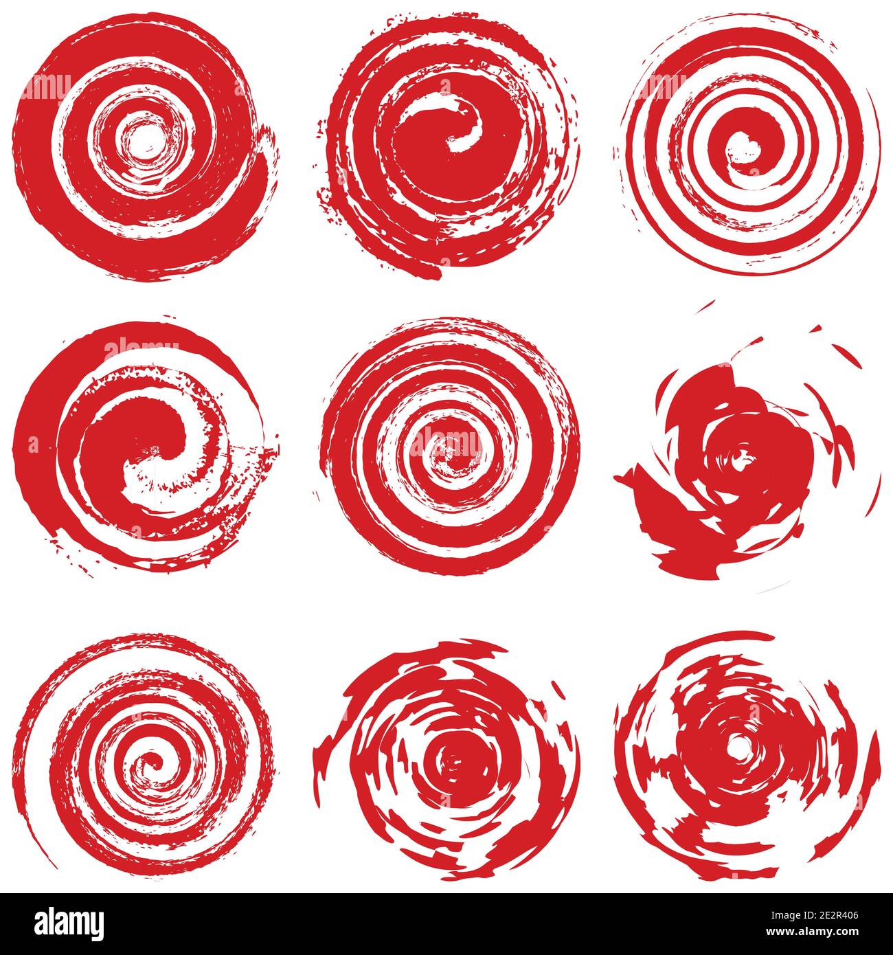 Grunge Red Spiral Stock Vector Image & Art - Alamy