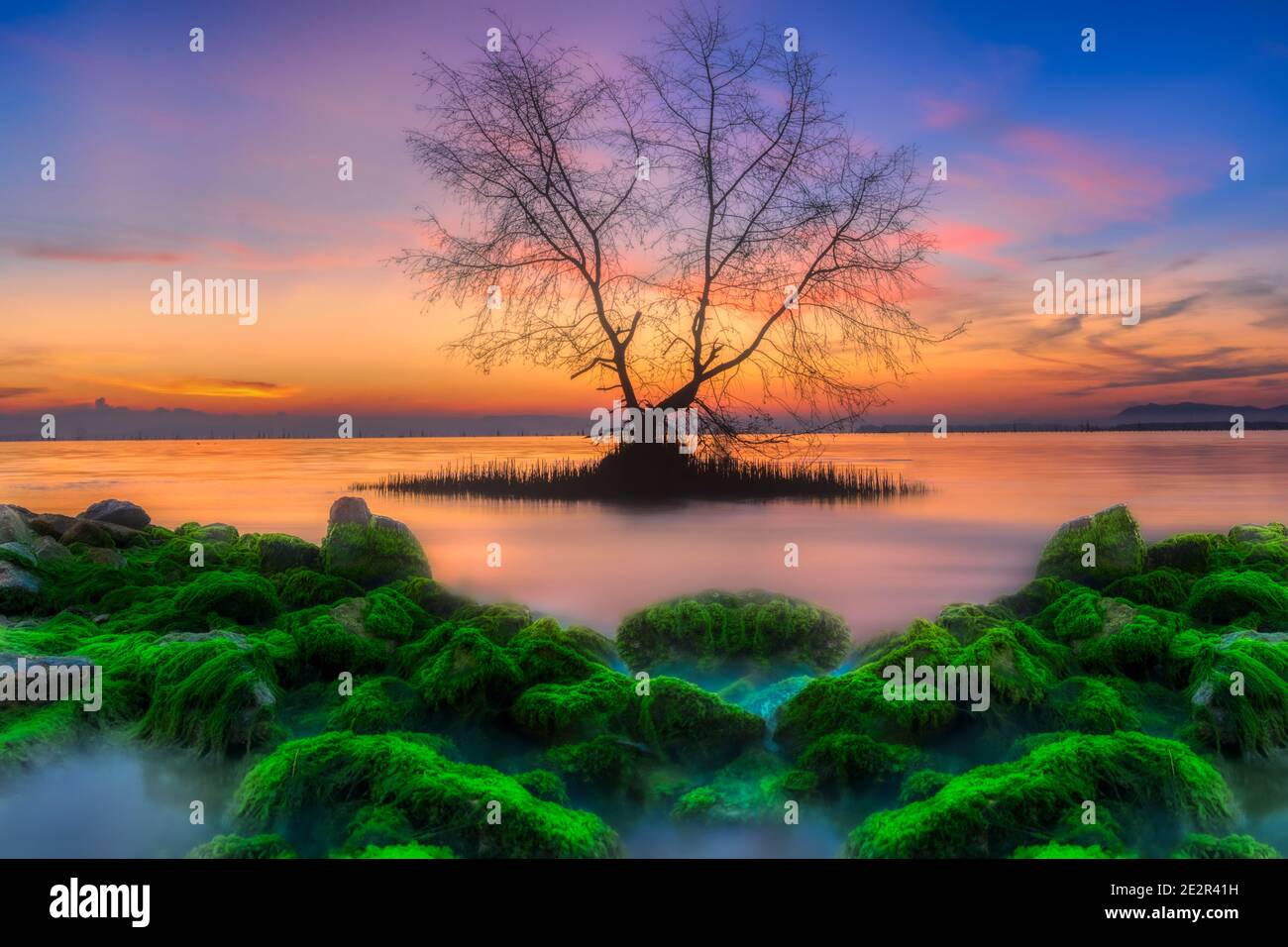 Scene of beautiful sunrise in the morning. sky background and sunlight ...