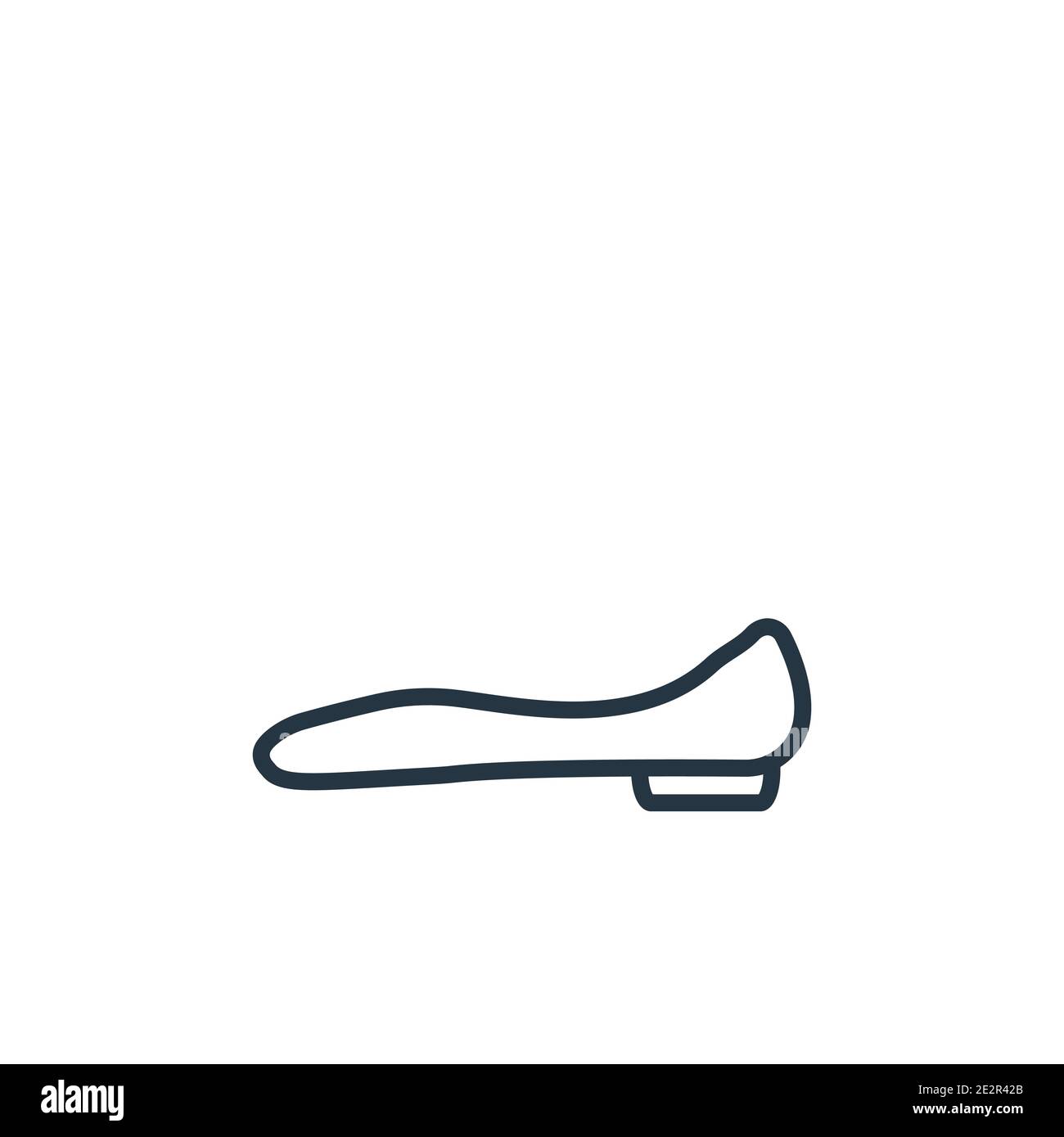 Ballets flats outline vector icon. Thin line black ballets flats icon ...