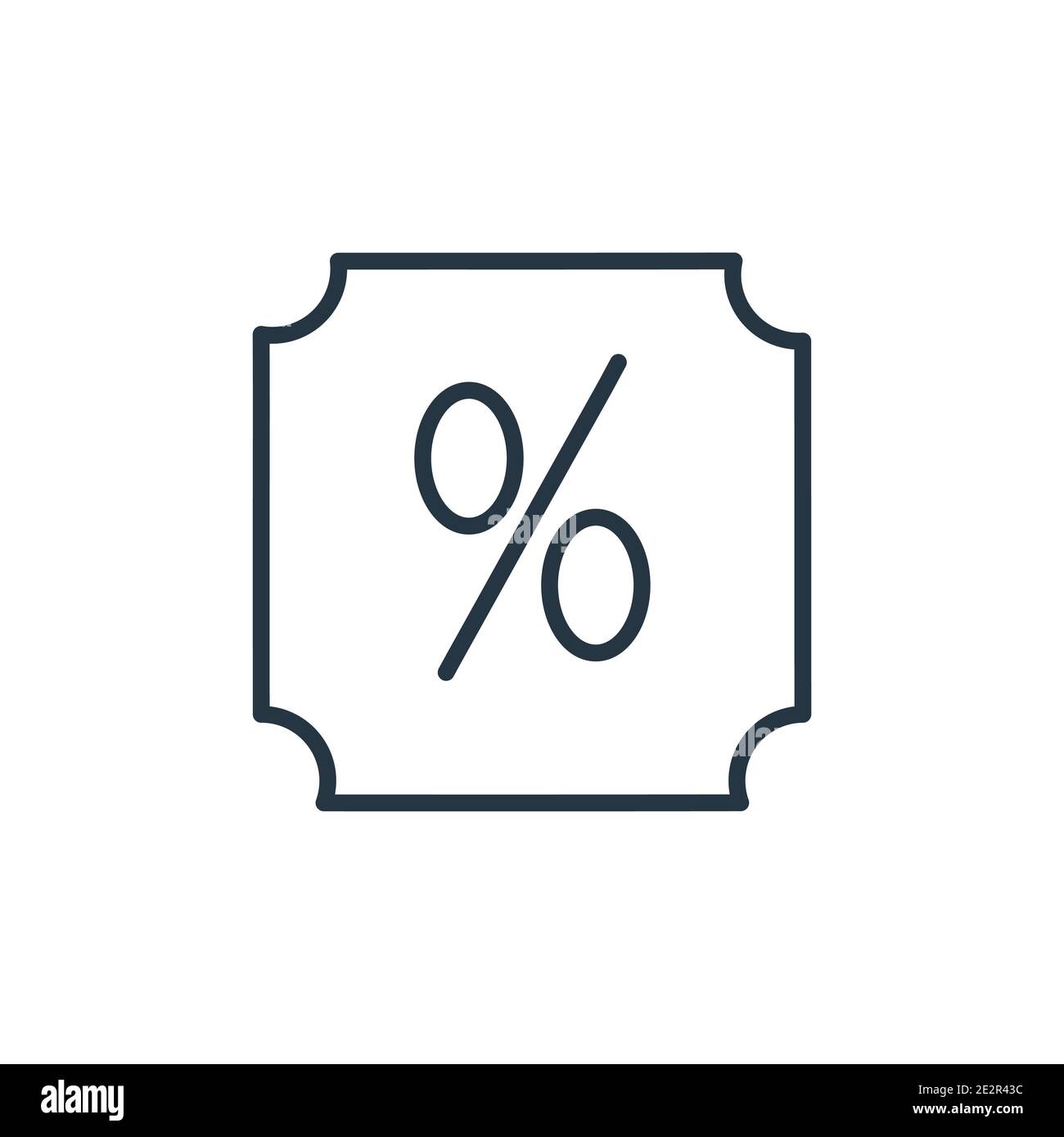 Percent outline vector icon. Thin line black percent icon, flat vector ...