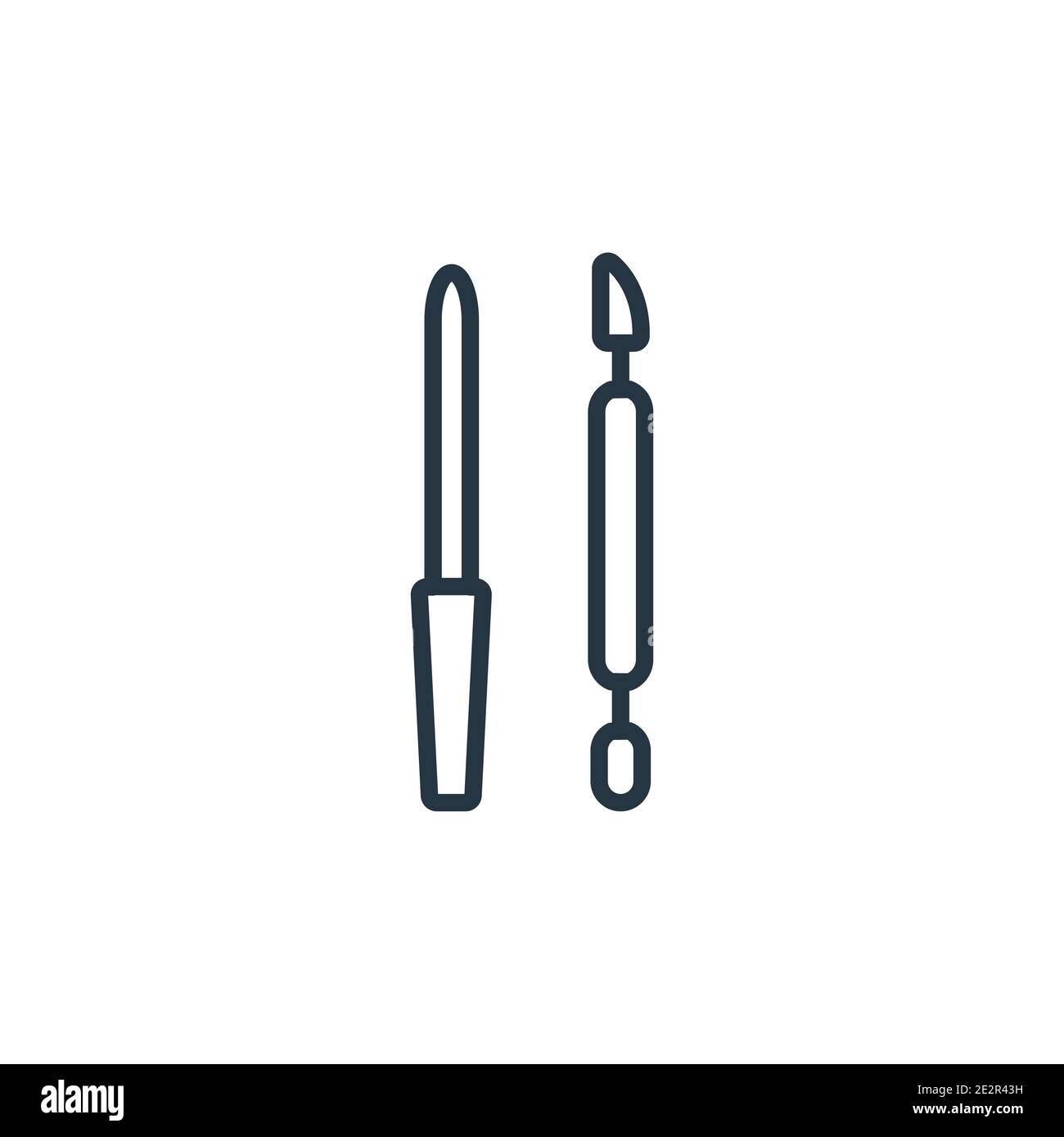 Pedicure Outline Vector Icon Thin Line Black Pedicure Icon Flat