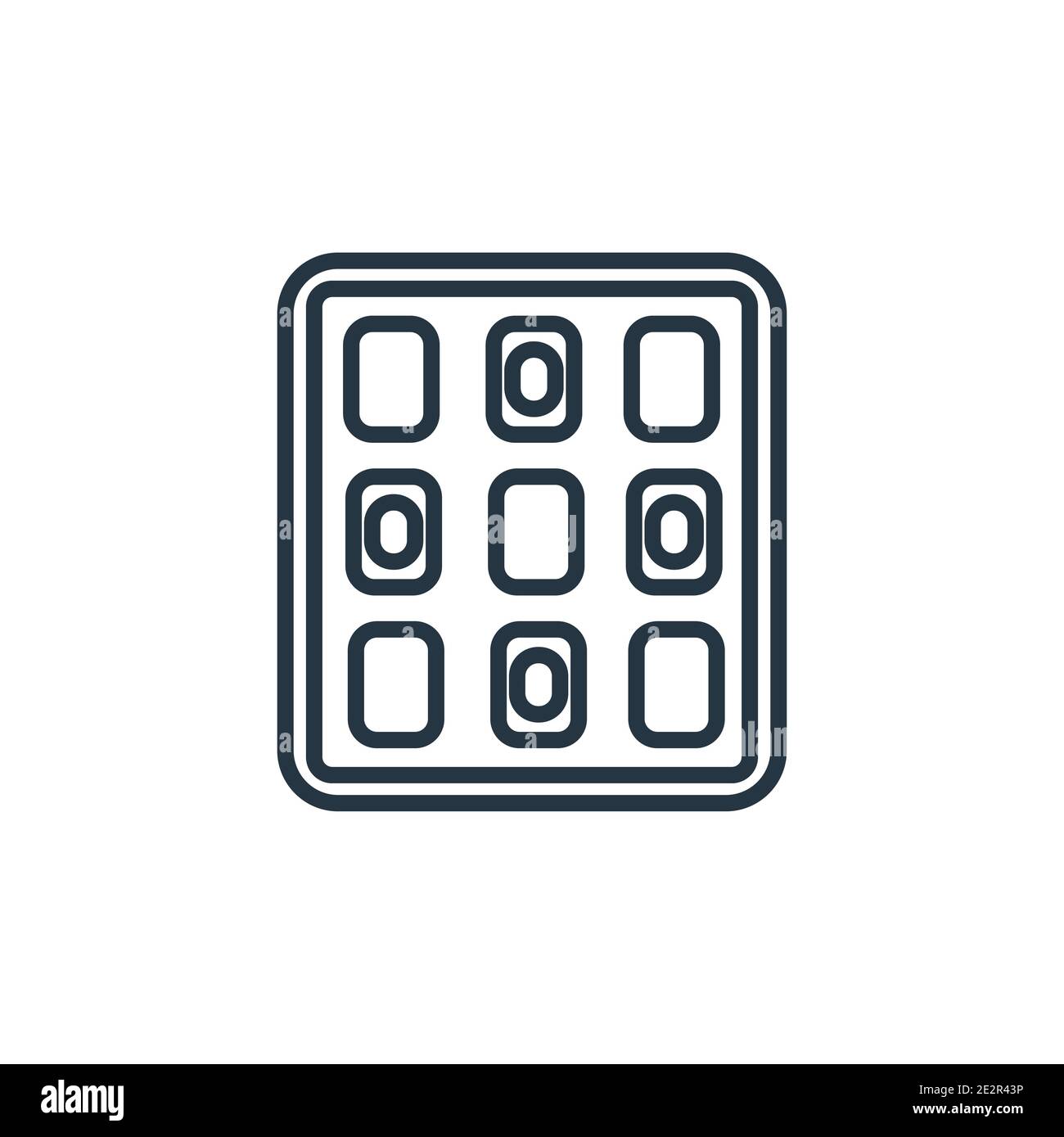 Thumbnails outline vector icon. Thin line black thumbnails icon, flat ...
