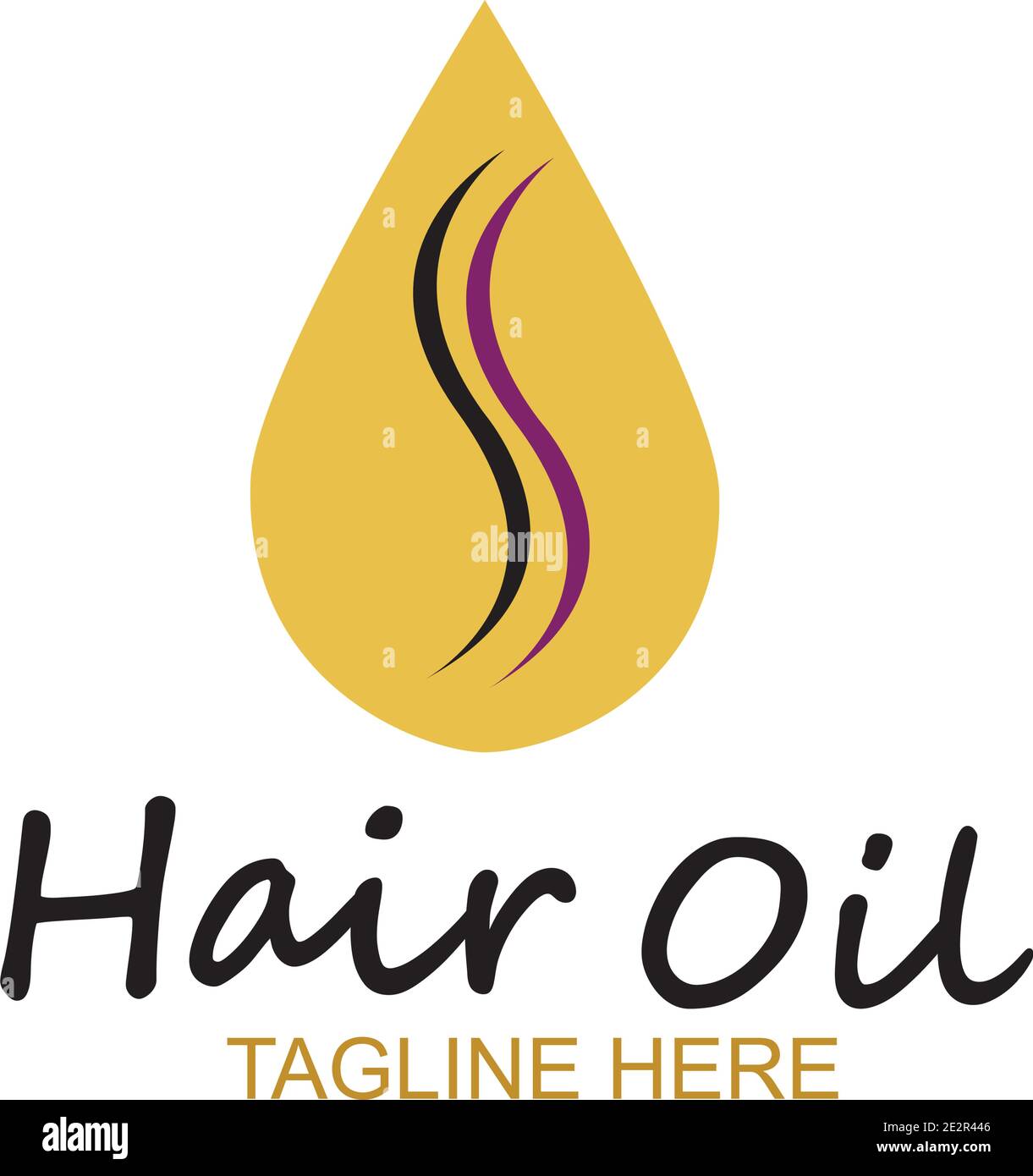 hair oil logo illustration design template Stock Vector Image & Art - Alamy