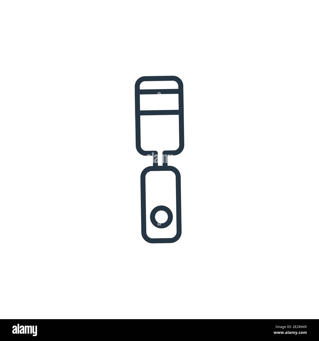 Chisel outline vector icon. Thin line black chisel icon, flat vector ...
