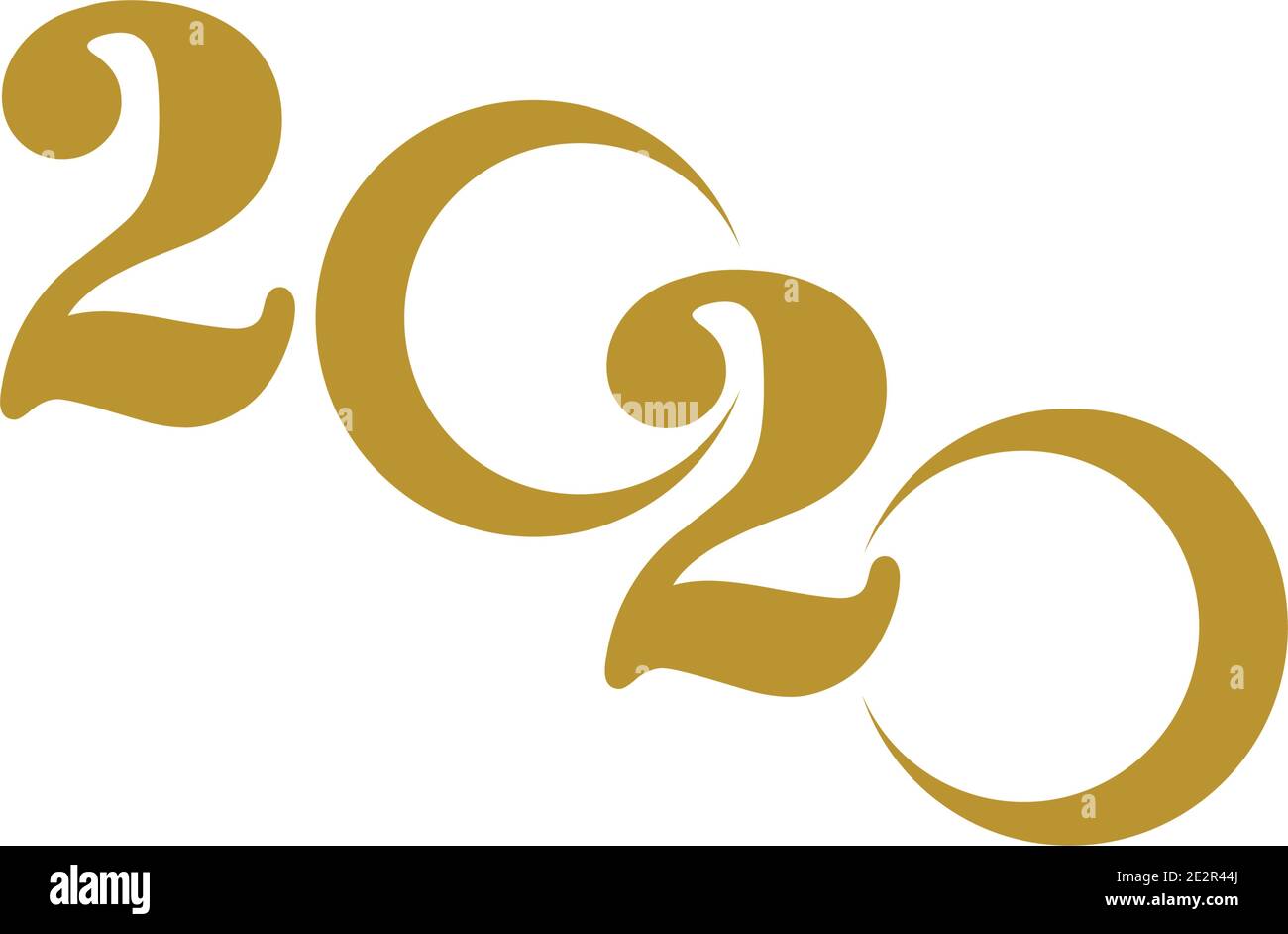 Happy New Year 2020 logo text design vector illustration - vector Stock ...