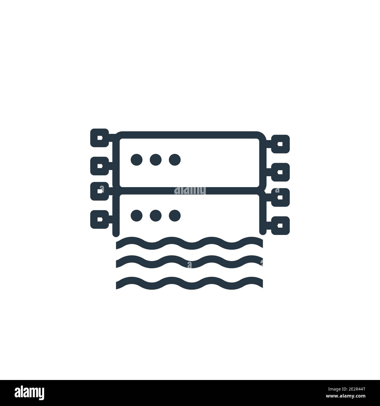 Streaming outline vector icon. Thin line black streaming icon, flat ...