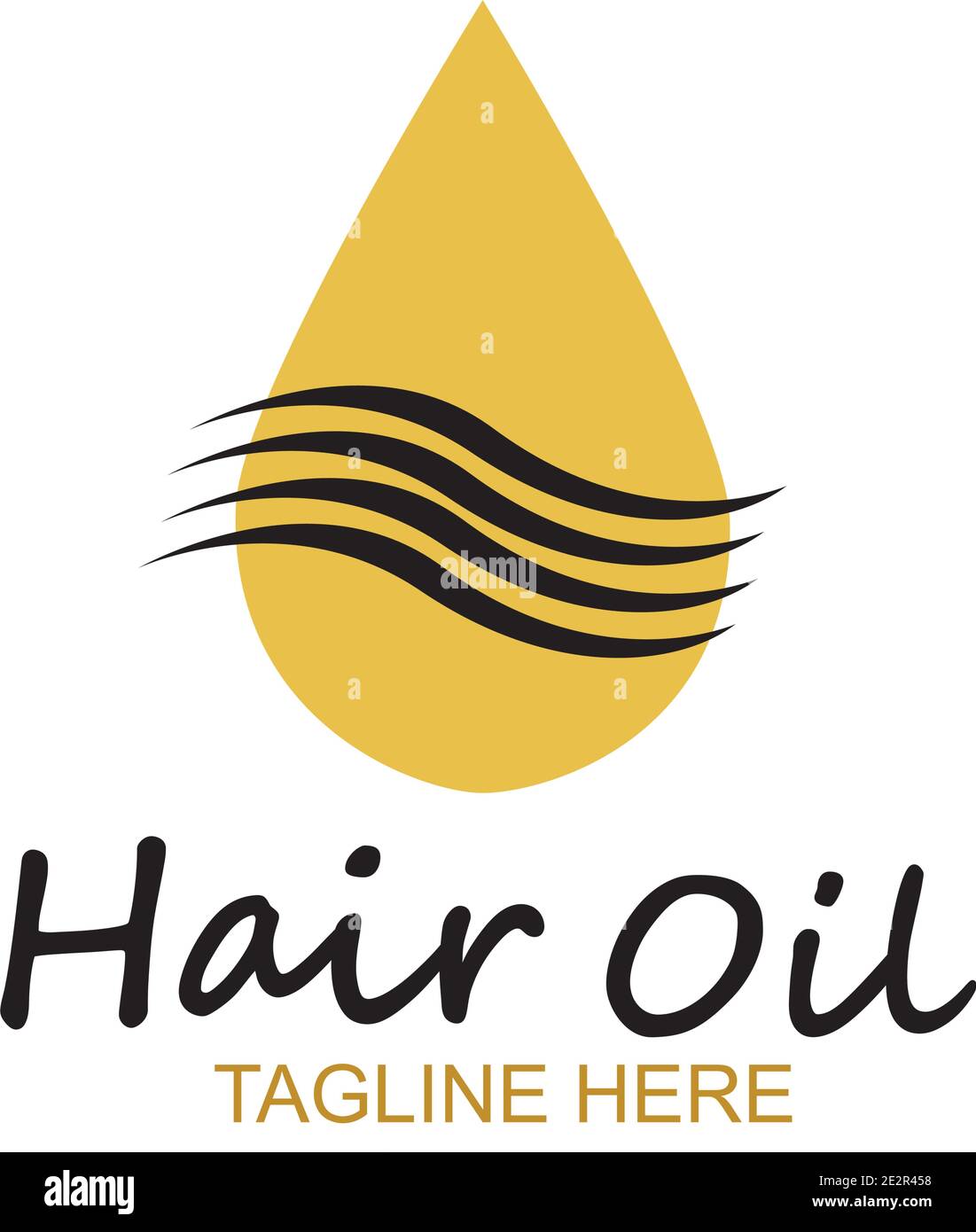 hair oil logo illustration design template Stock Vector Image & Art - Alamy