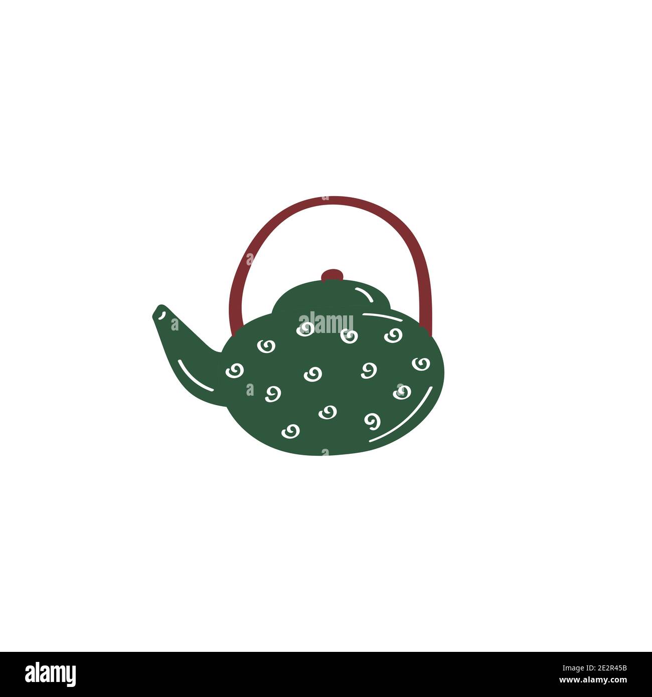 Tea pot sign. Kettle icon. Kitchenware element. Vector colored flat ...