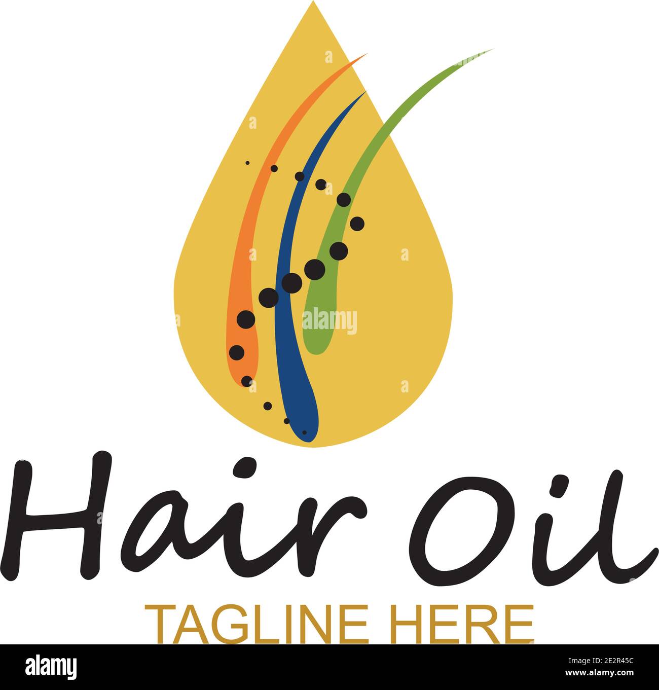 hair oil logo illustration design template Stock Vector Image & Art - Alamy