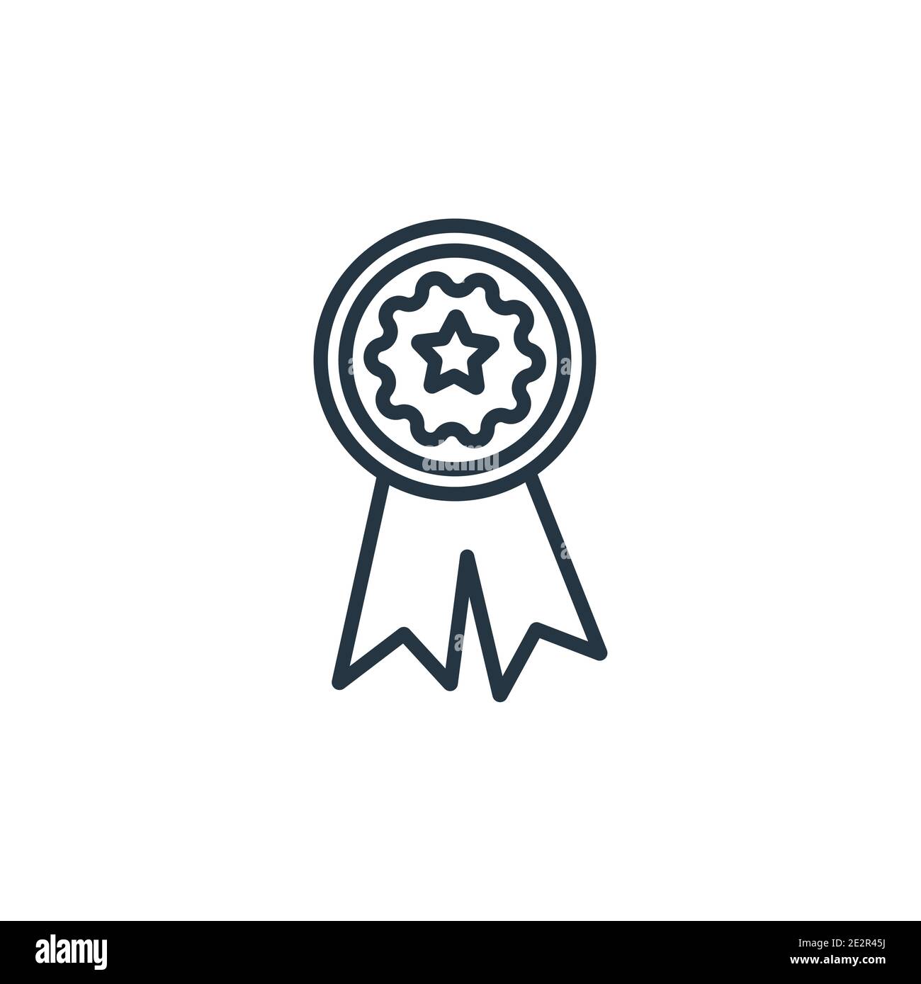 Reward outline vector icon. Thin line black reward icon, flat vector ...