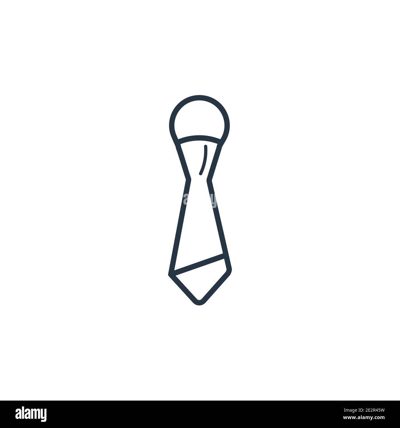Necktie outline vector icon. Thin line black necktie icon, flat vector ...