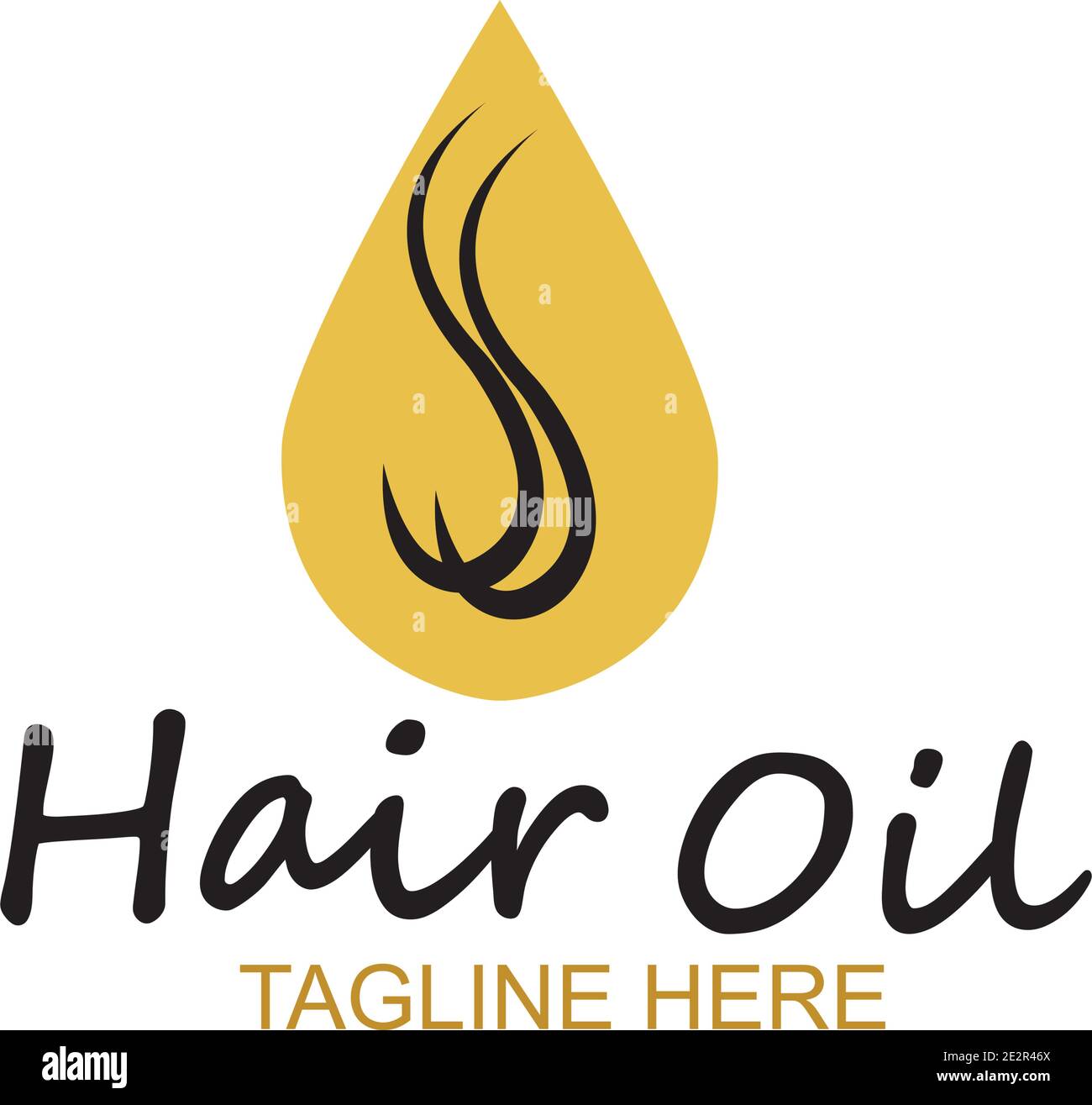 hair oil logo illustration design template Stock Vector Image & Art - Alamy