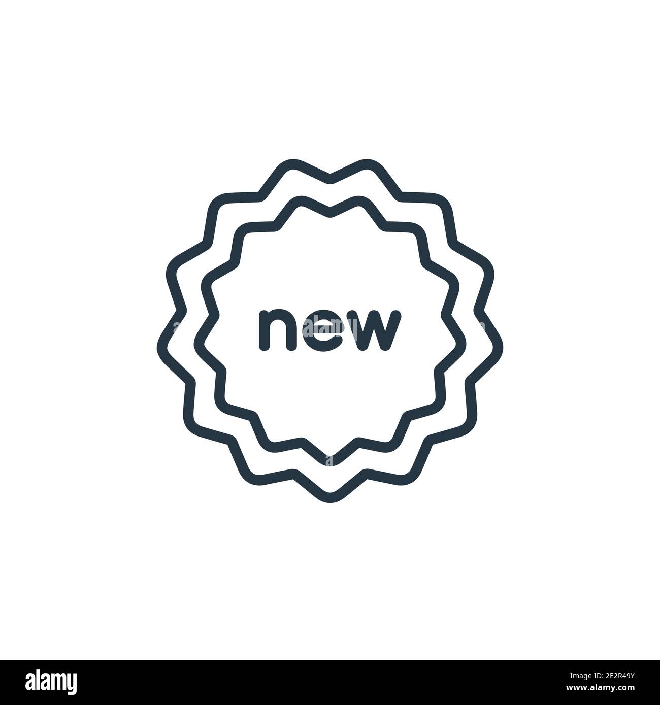 New outline vector icon. Thin line black new icon, flat vector simple ...
