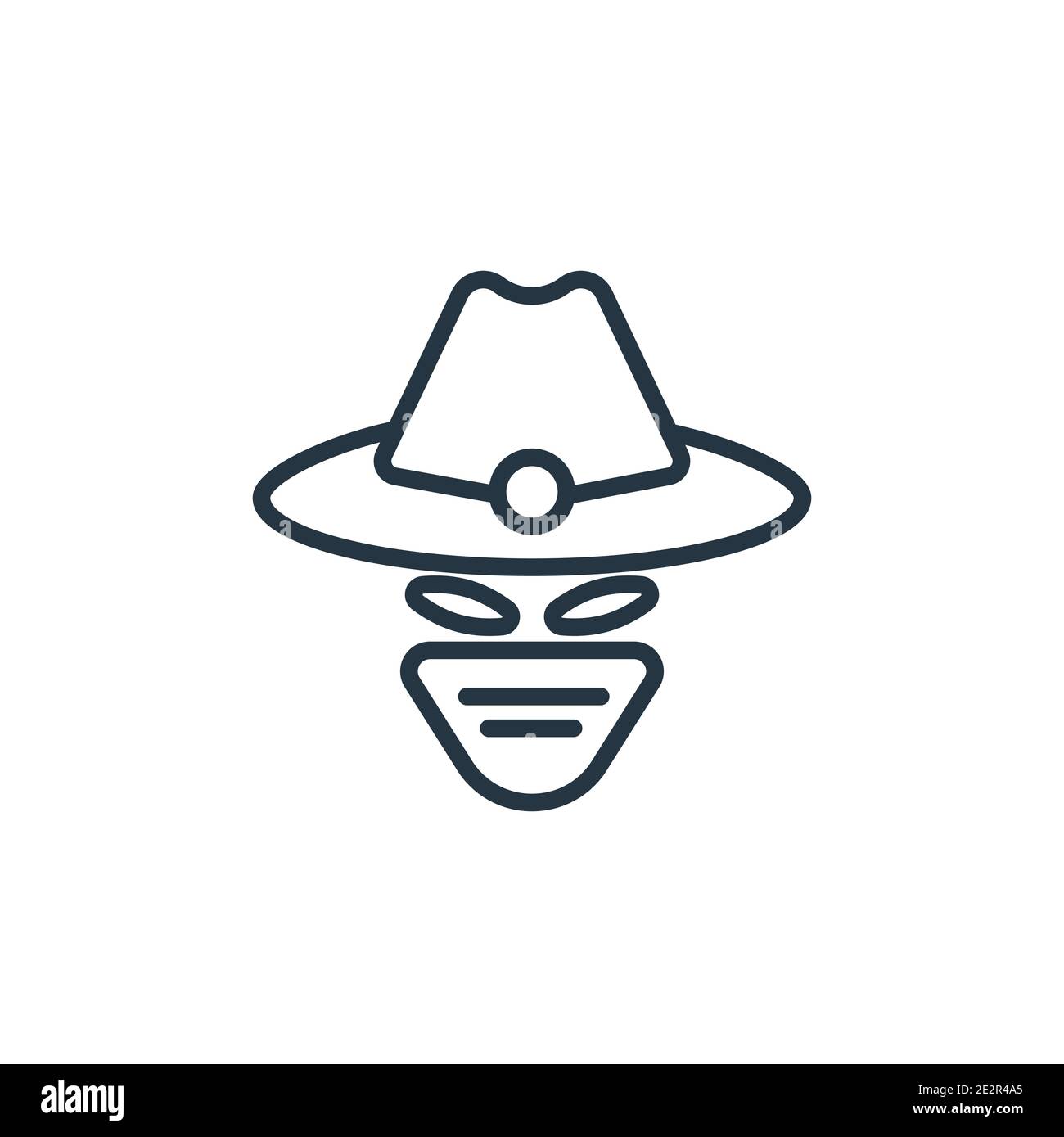 Outlaw outline vector icon. Thin line black outlaw icon, flat vector ...