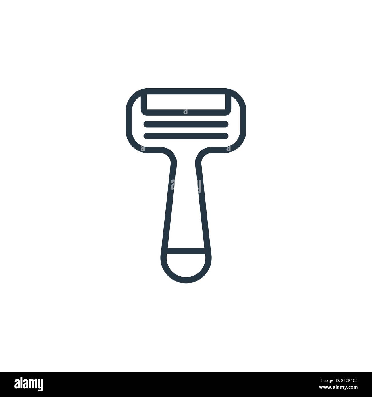 Disposable razor outline vector icon. Thin line black disposable razor ...