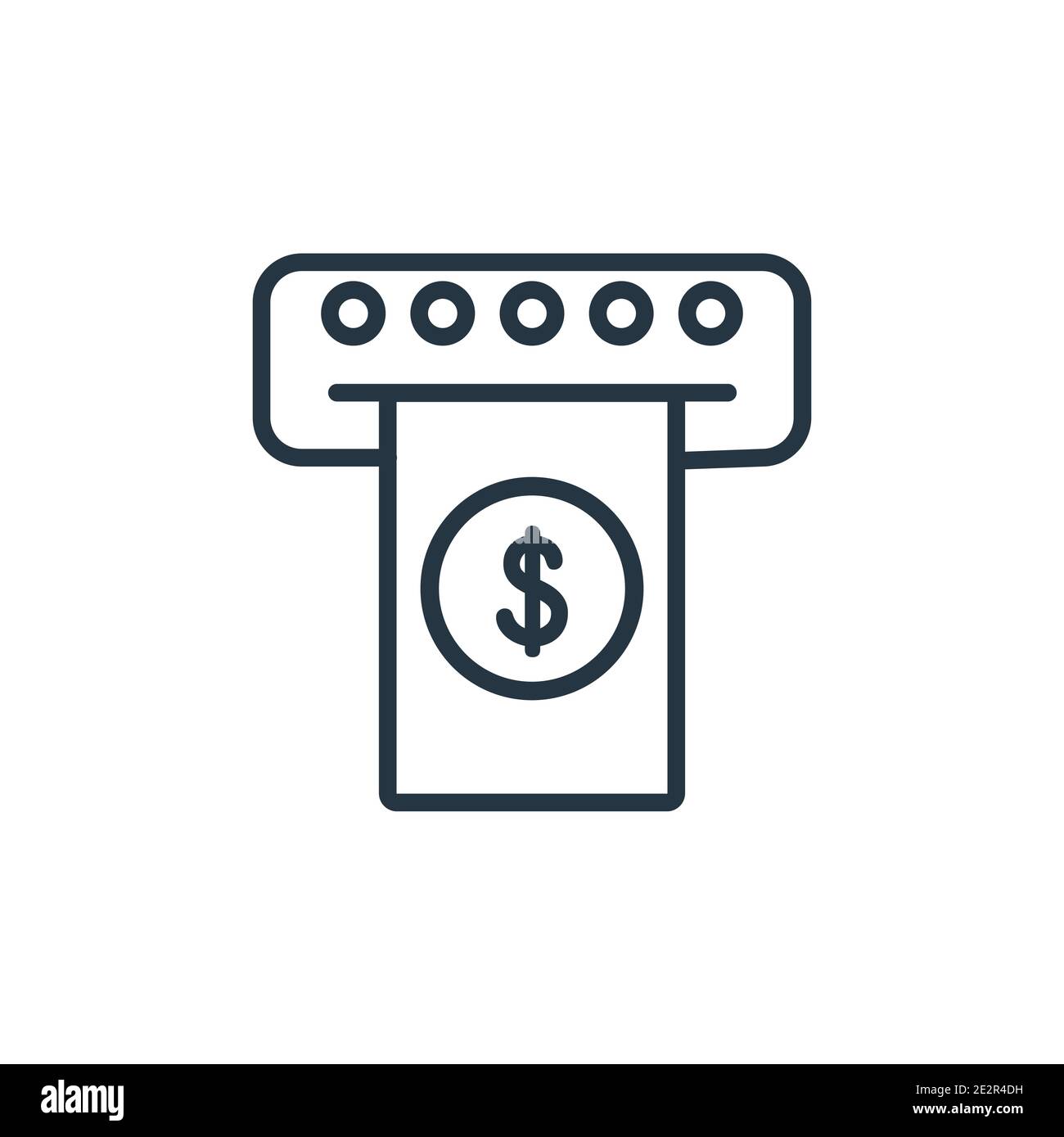 Withdraw outline vector icon. Thin line black withdraw icon, flat ...