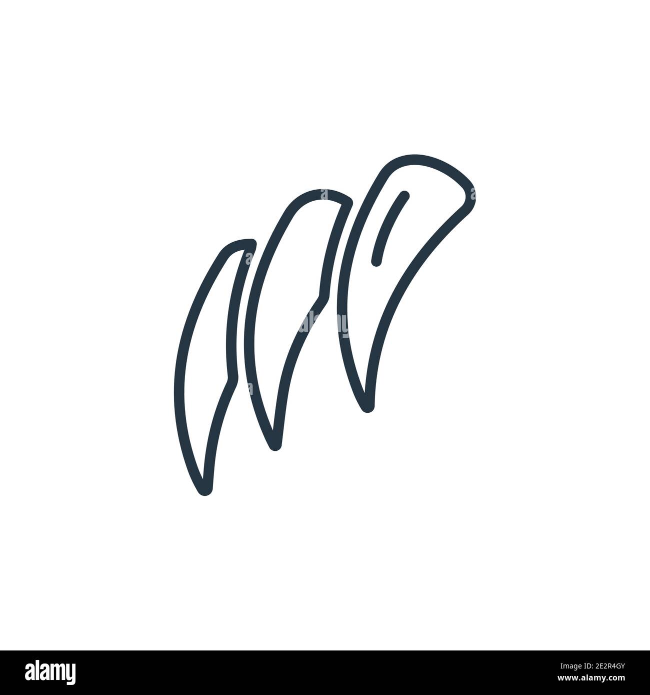 Claw outline vector icon. Thin line black claw icon, flat vector simple element illustration ...