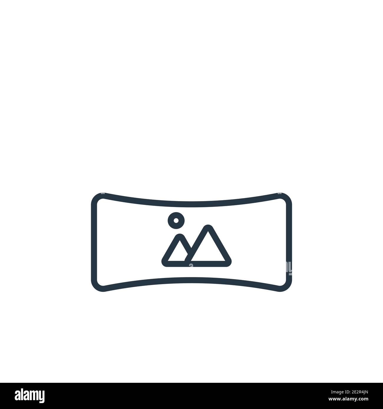 Panorama outline vector icon. Thin line black panorama icon, flat ... Panorama outline vector icon. Thin line black panorama icon, flat ...