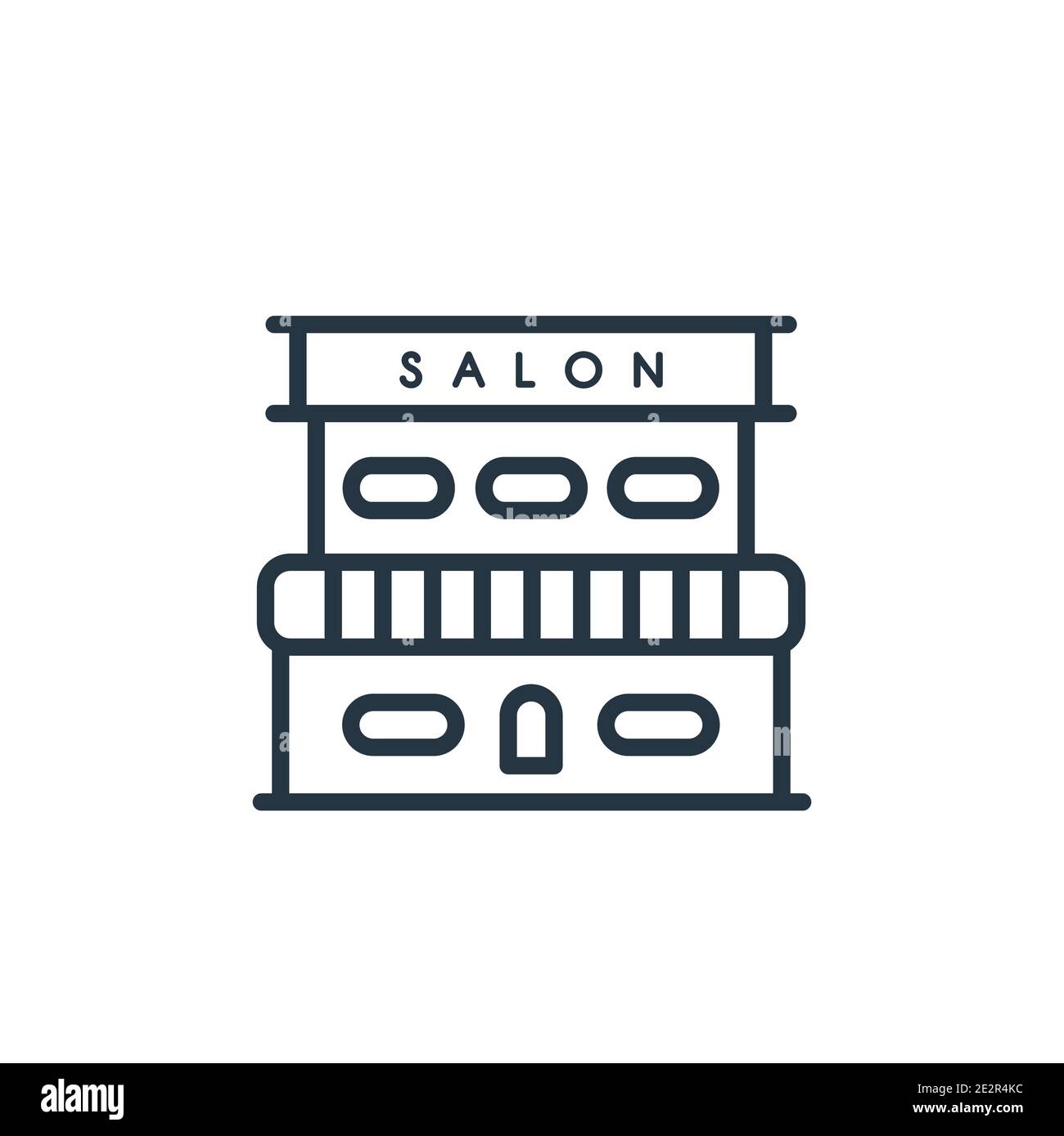 Salon outline vector icon. Thin line black salon icon, flat vector ...