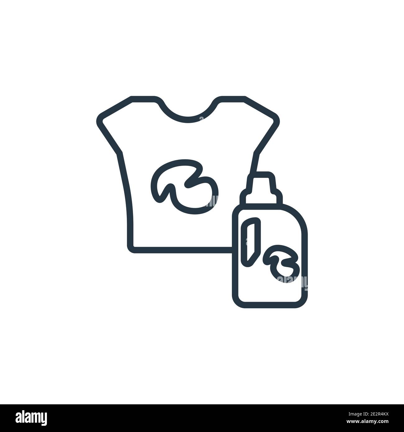 Stain remover outline vector icon. Thin line black stain remover icon ...