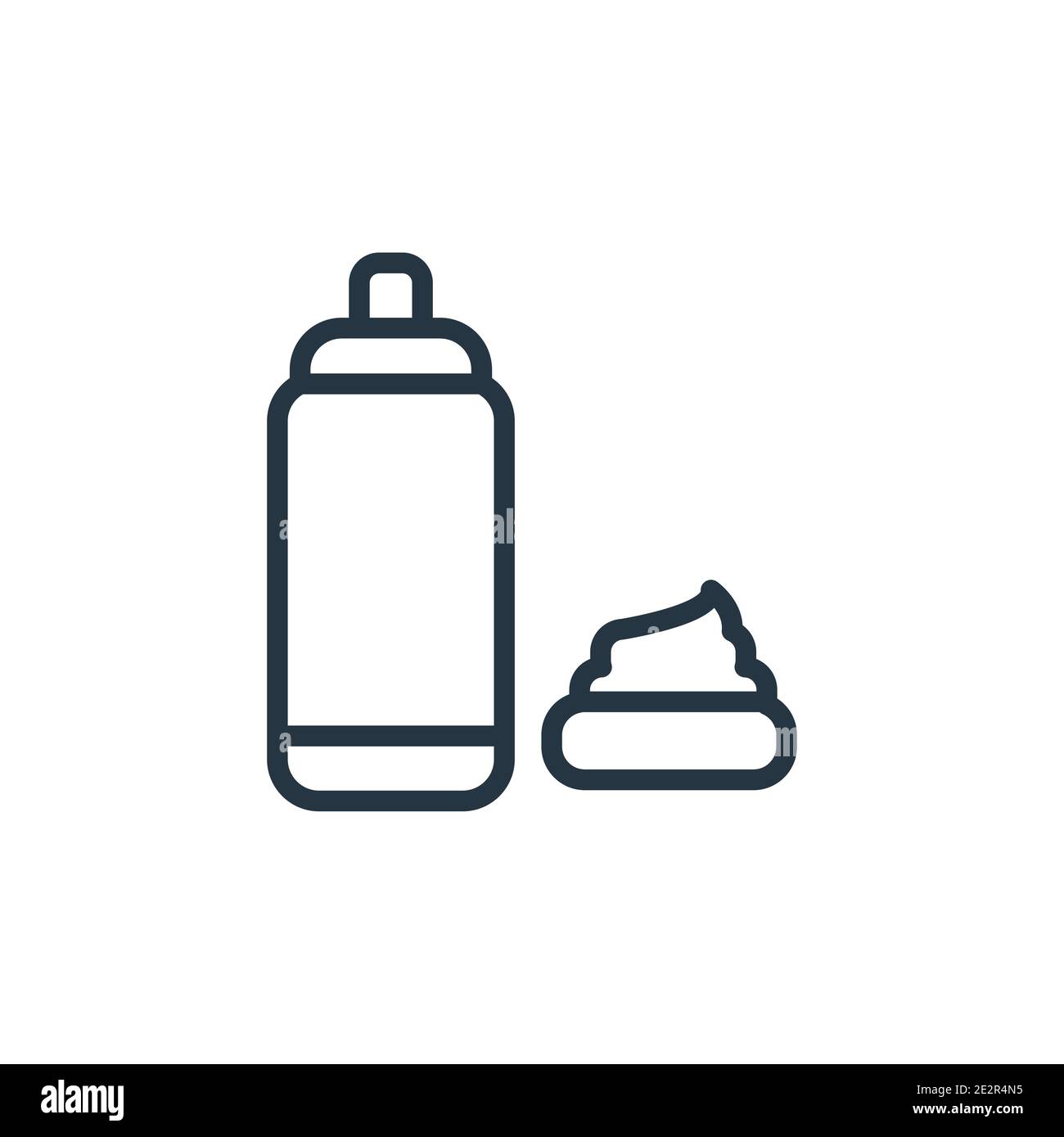 Foam outline vector icon. Thin line black foam icon, flat vector simple ...