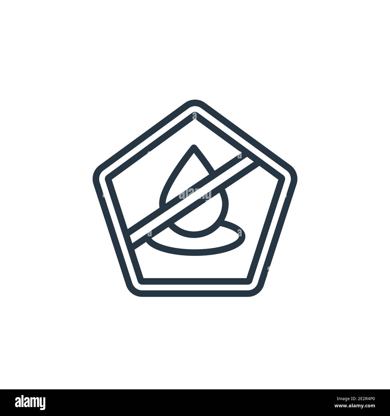 No water cleanin outline vector icon. Thin line black no water cleanin ...