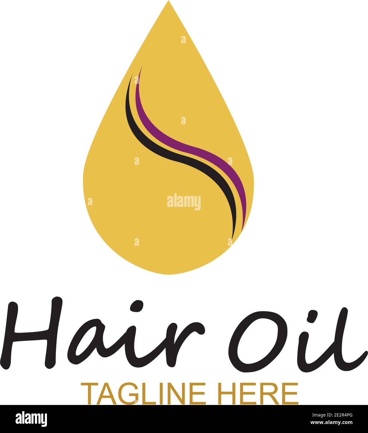 hair oil logo illustration design template Stock Vector Image & Art - Alamy