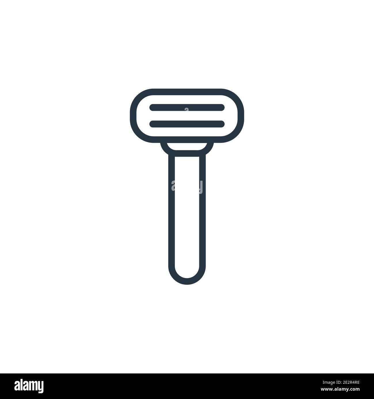 Razor outline vector icon. Thin line black razor icon, flat vector ...
