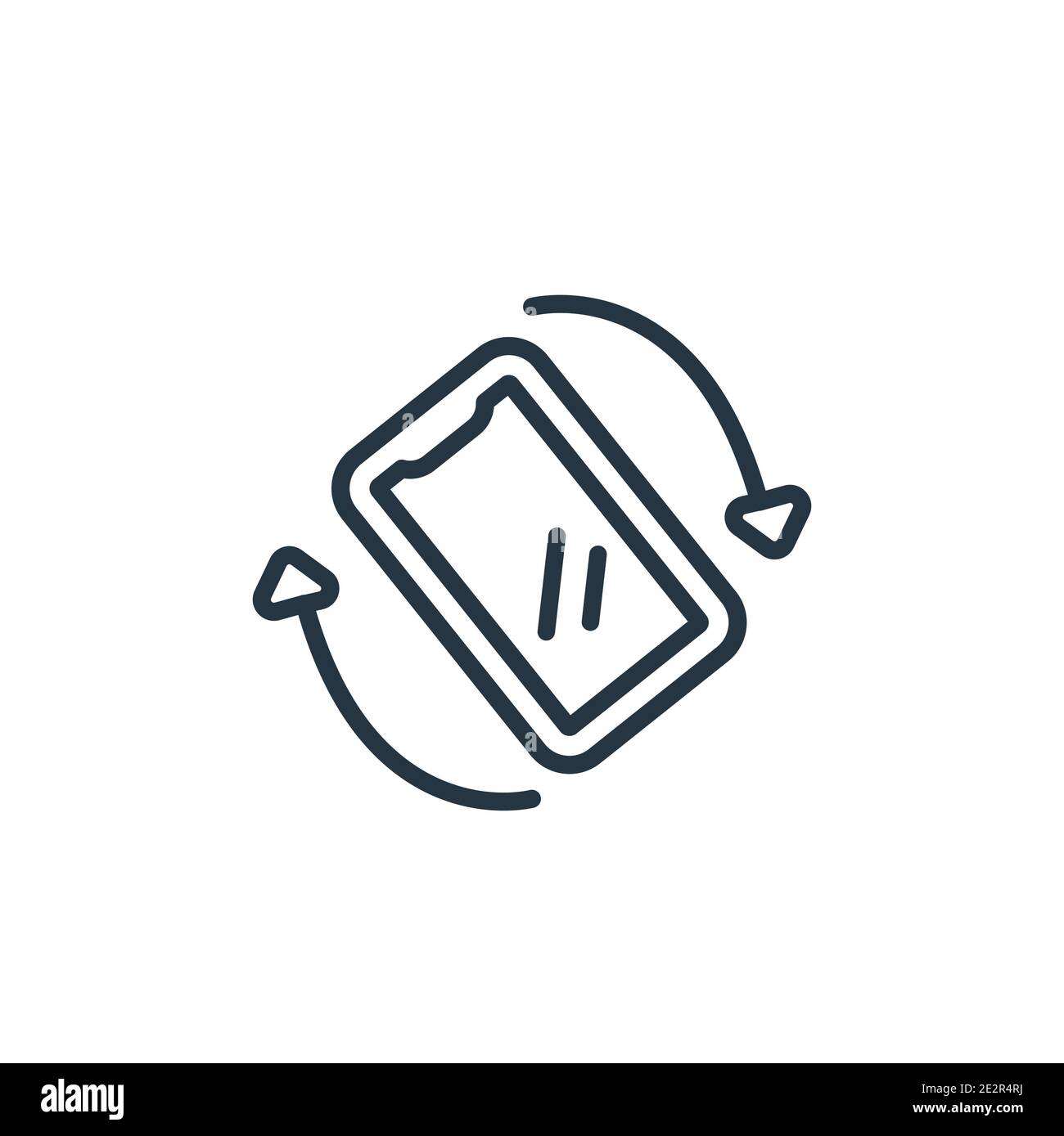 Tilt outline vector icon. Thin line black tilt icon, flat vector simple ...