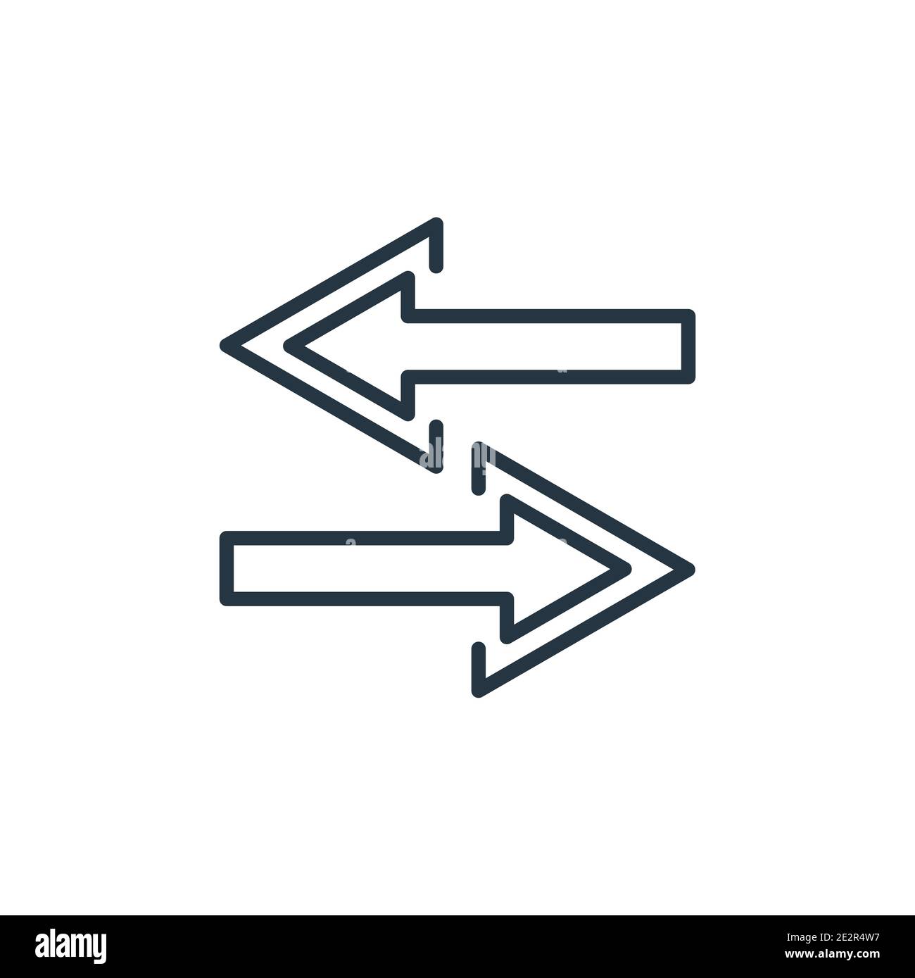 Transfer outline vector icon. Thin line black transfer icon, flat ...