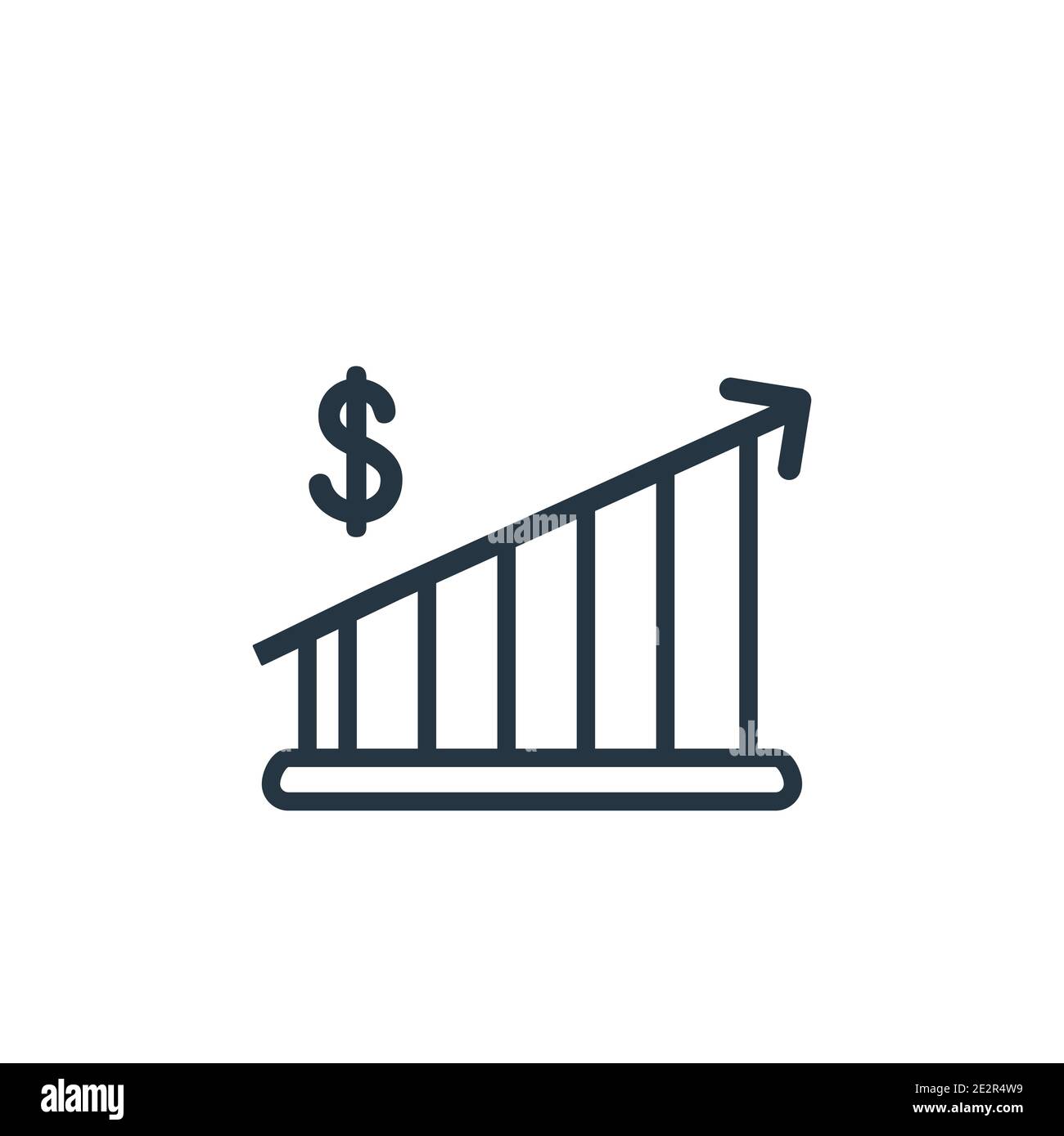 Budget diagram outline vector icon. Thin line black budget diagram icon ...