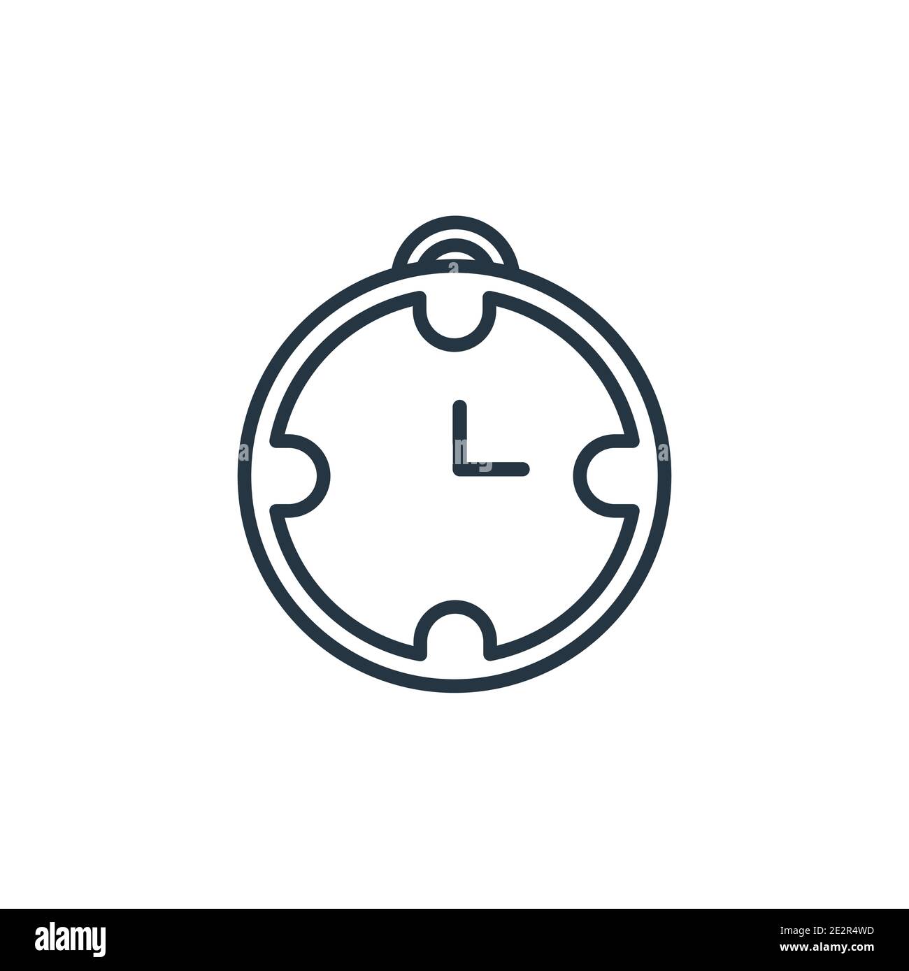 Wait time outline vector icon. Thin line black wait time icon, flat ...