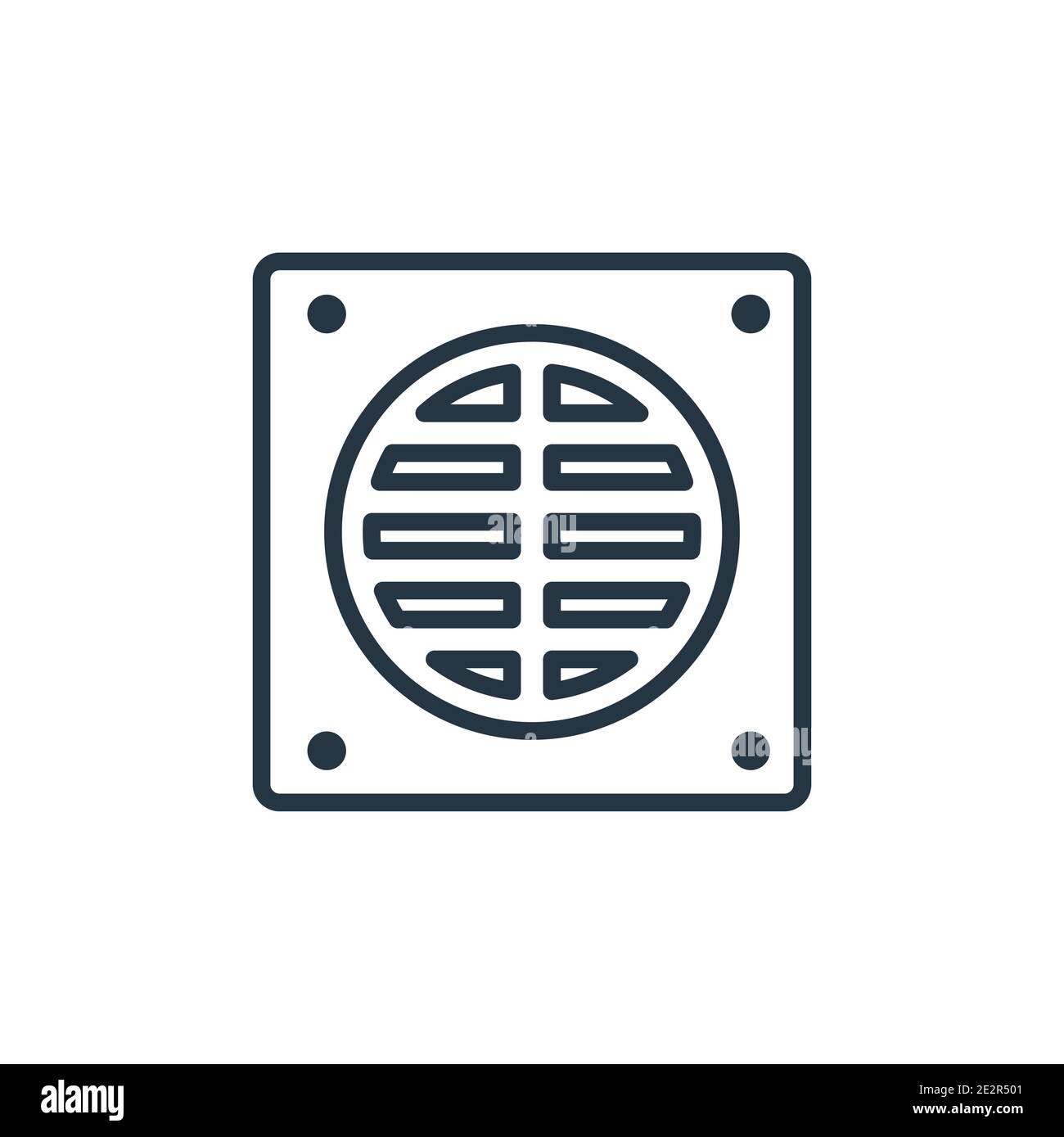 Drain outline vector icon. Thin line black drain icon, flat vector simple element illustration ...