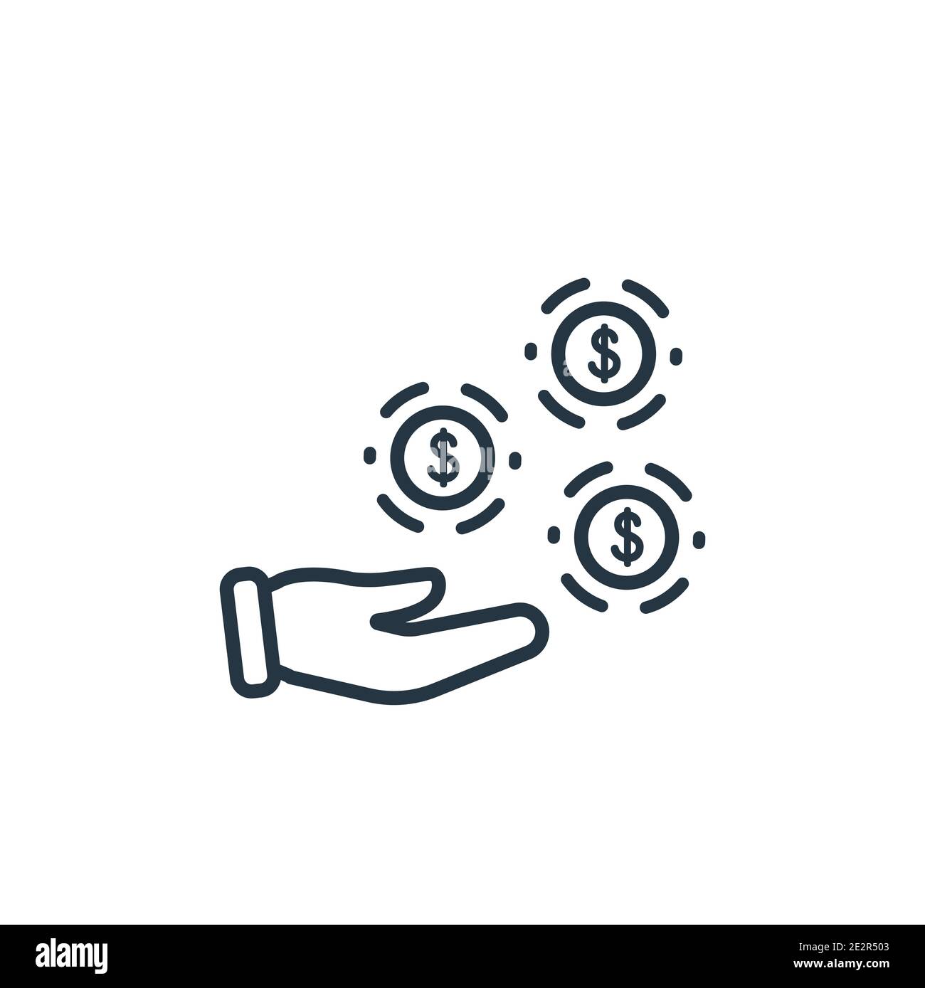 Investment outline vector icon. Thin line black investment icon, flat ...