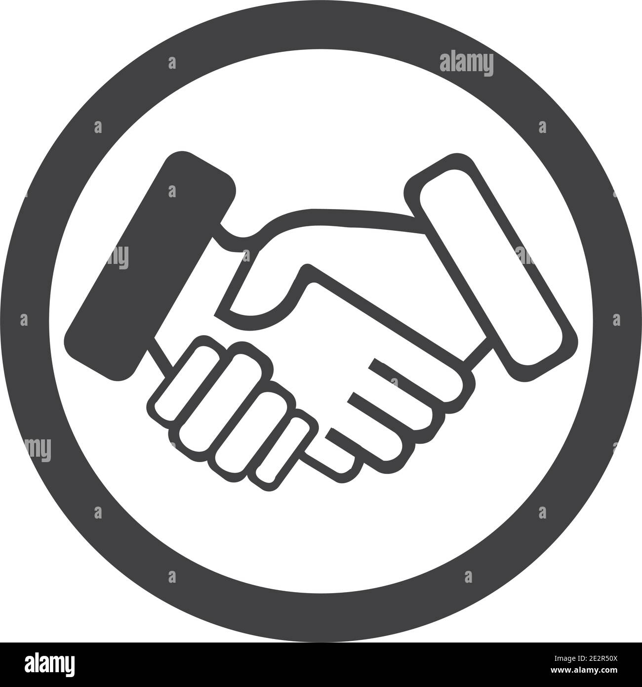 Smiling man white background handshake Stock Vector Images - Alamy