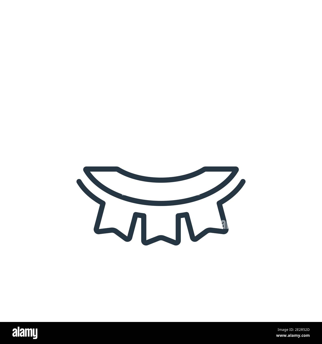 Garlands outline vector icon. Thin line black garlands icon, flat ...