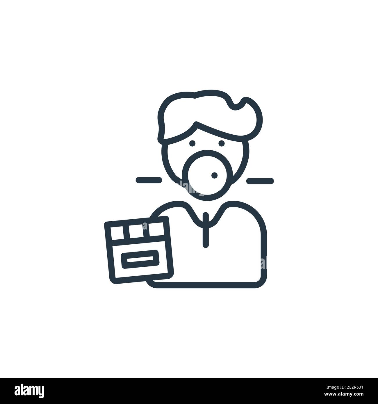 Chewing gum outline vector icon. Thin line black chewing gum icon, flat ...