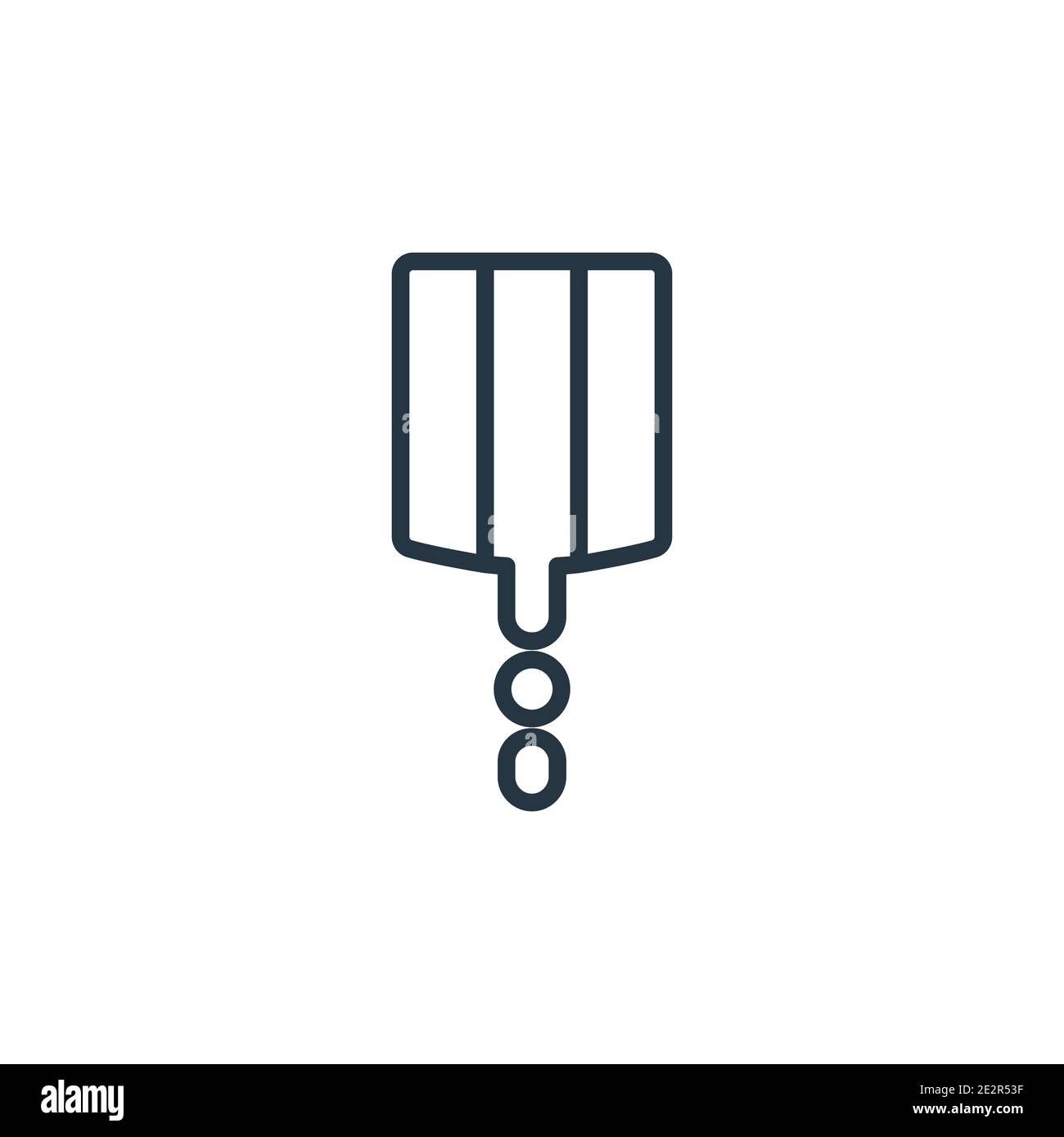 Drip outline vector icon. Thin line black drip icon, flat vector simple ...