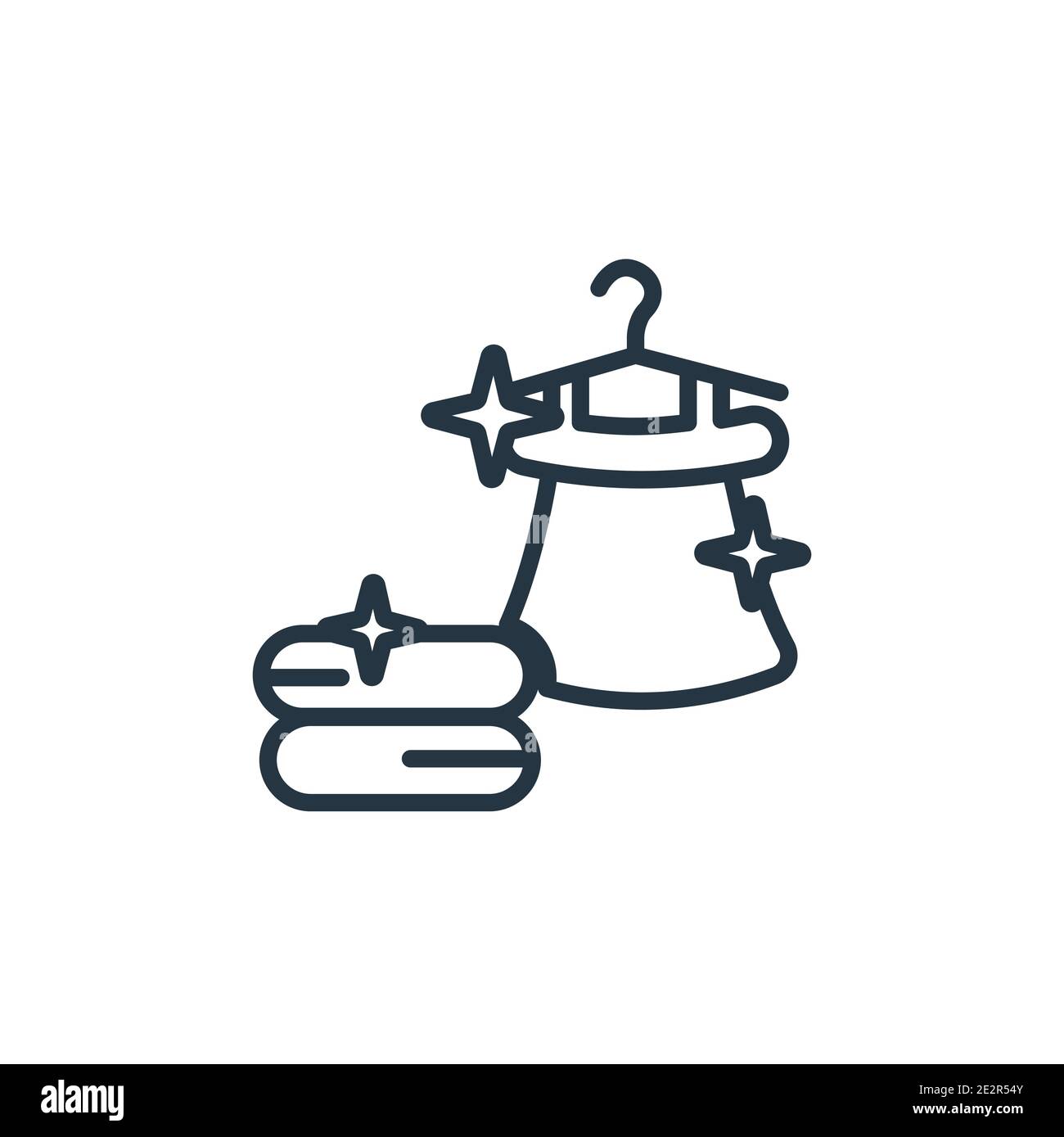 Clean clothes outline vector icon. Thin line black clean clothes icon ...