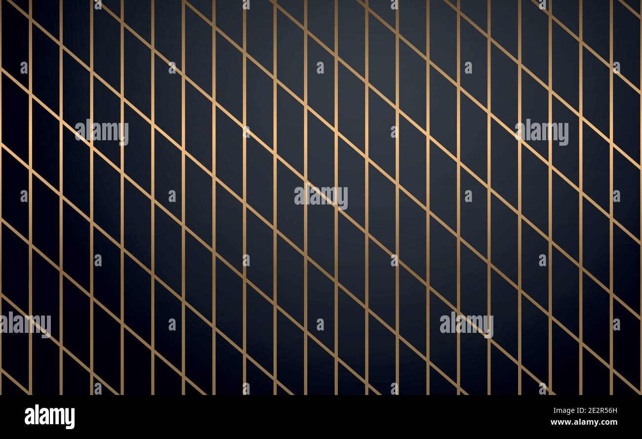 Abstract golden lines on a black background - Vector illustration Stock ...