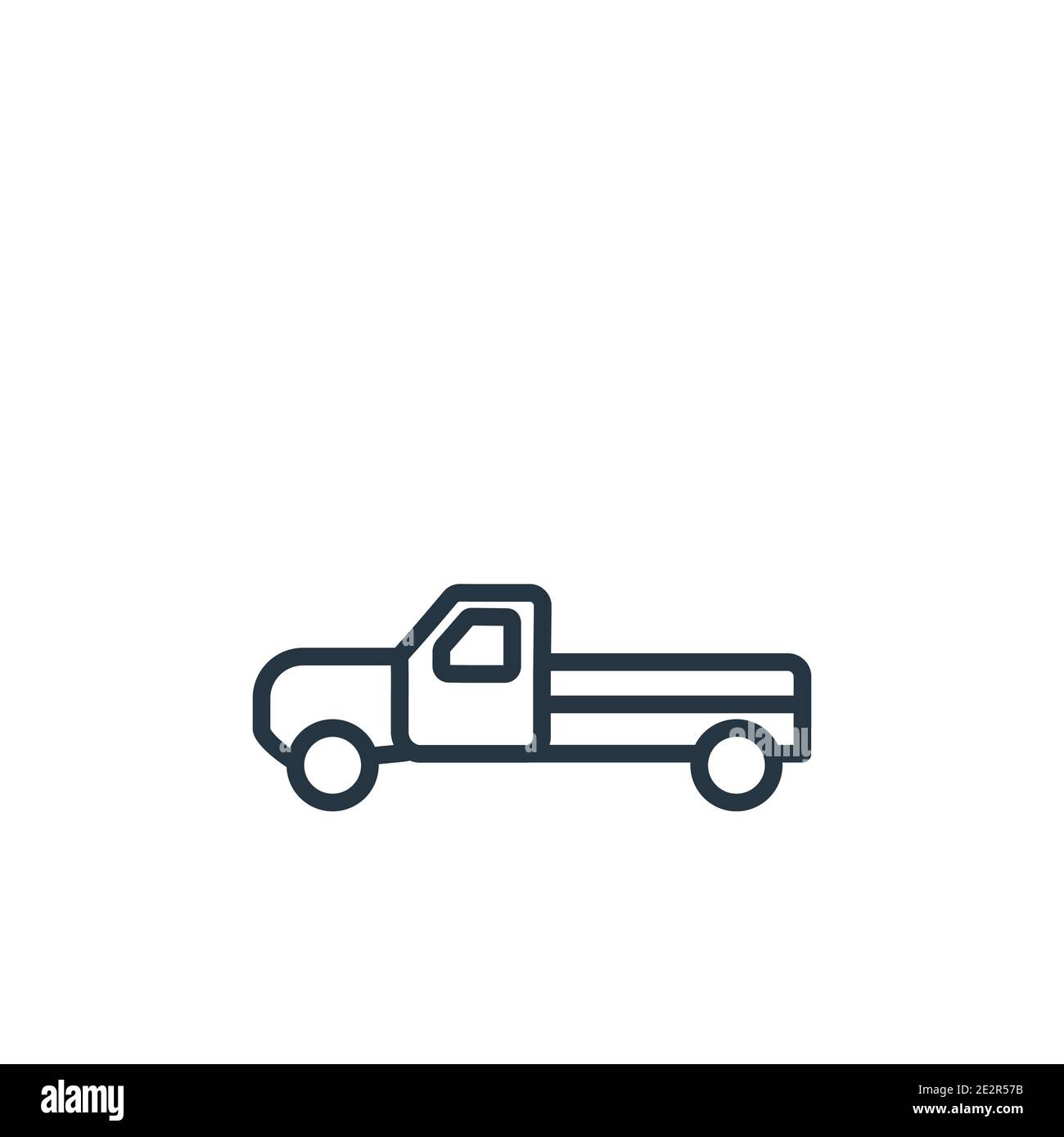 Pick up outline vector icon. Thin line black pick up icon, flat vector ...