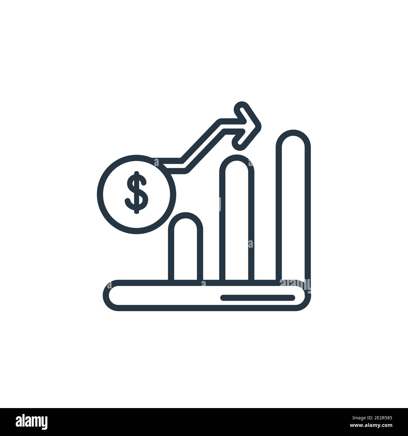 Stock outline vector icon. Thin line black stock icon, flat vector ...