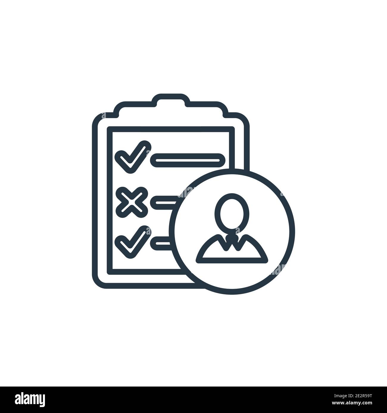 Test outline vector icon. Thin line black test icon, flat vector simple ...